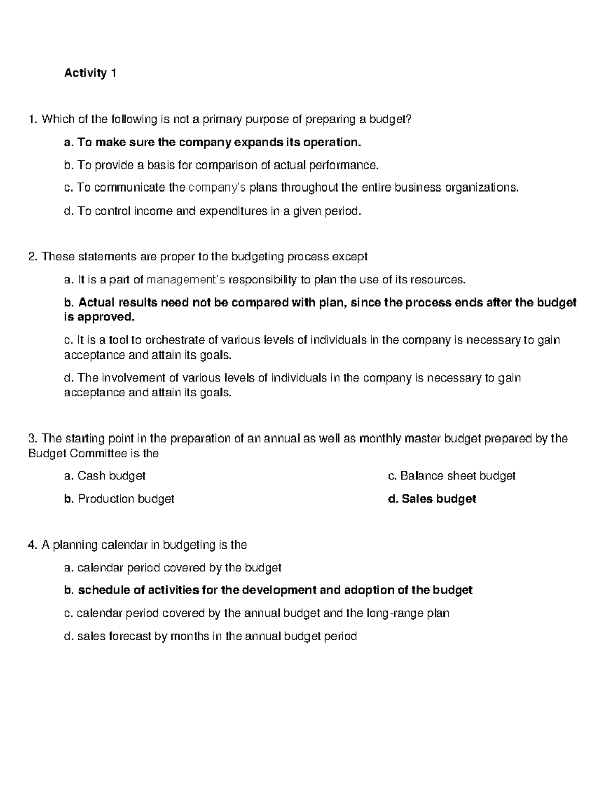 Budgeting: Key Concepts and Processes in Financial Planning - Studocu