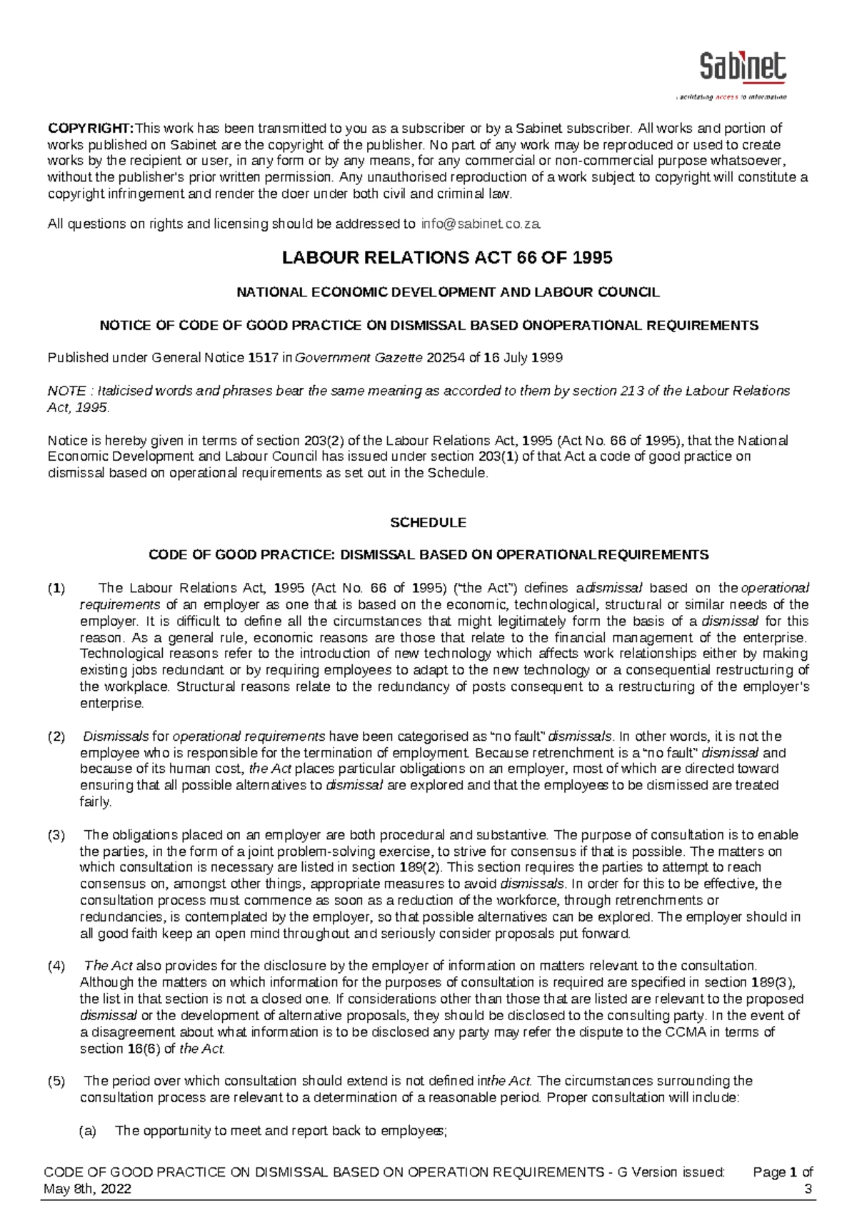 Basic Conditions of Employment Act 75 of 1997 (BCEA) Overview and ...