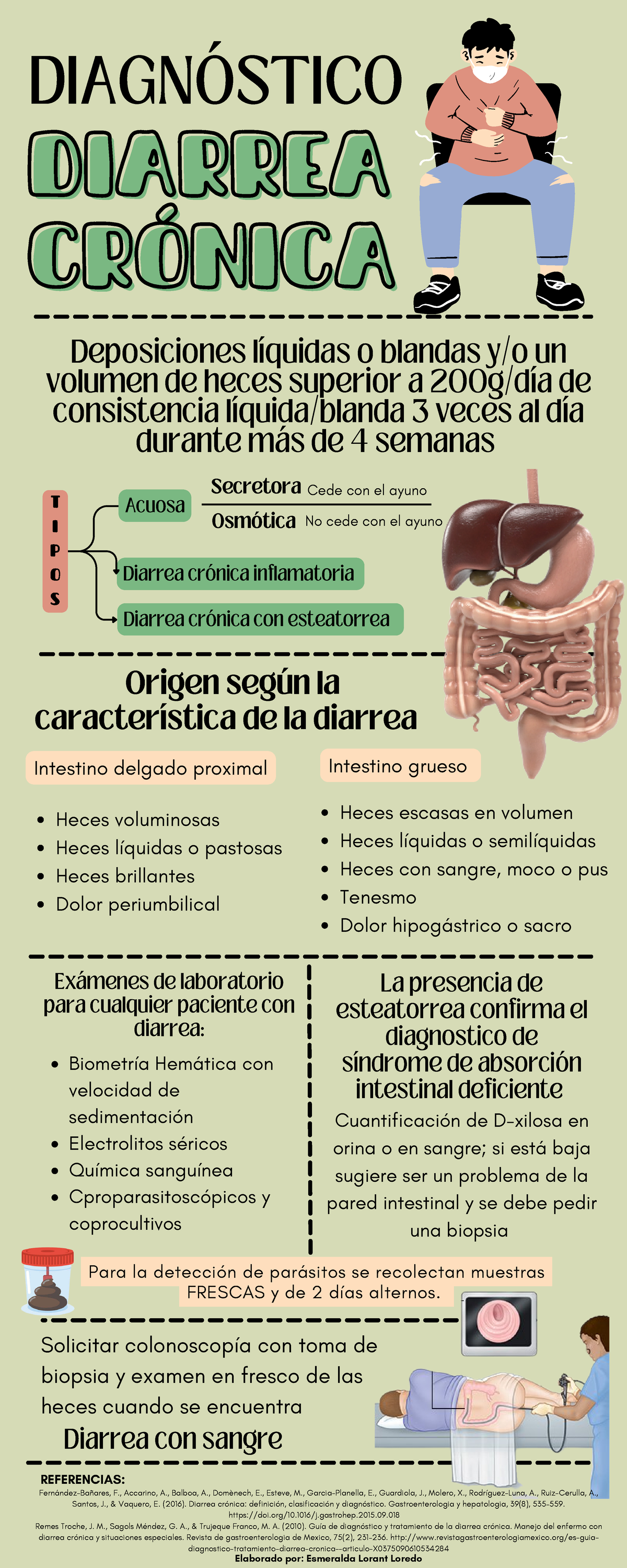 Infografía sobre Diarrea Crónica y sus Diagnósticos - Studocu