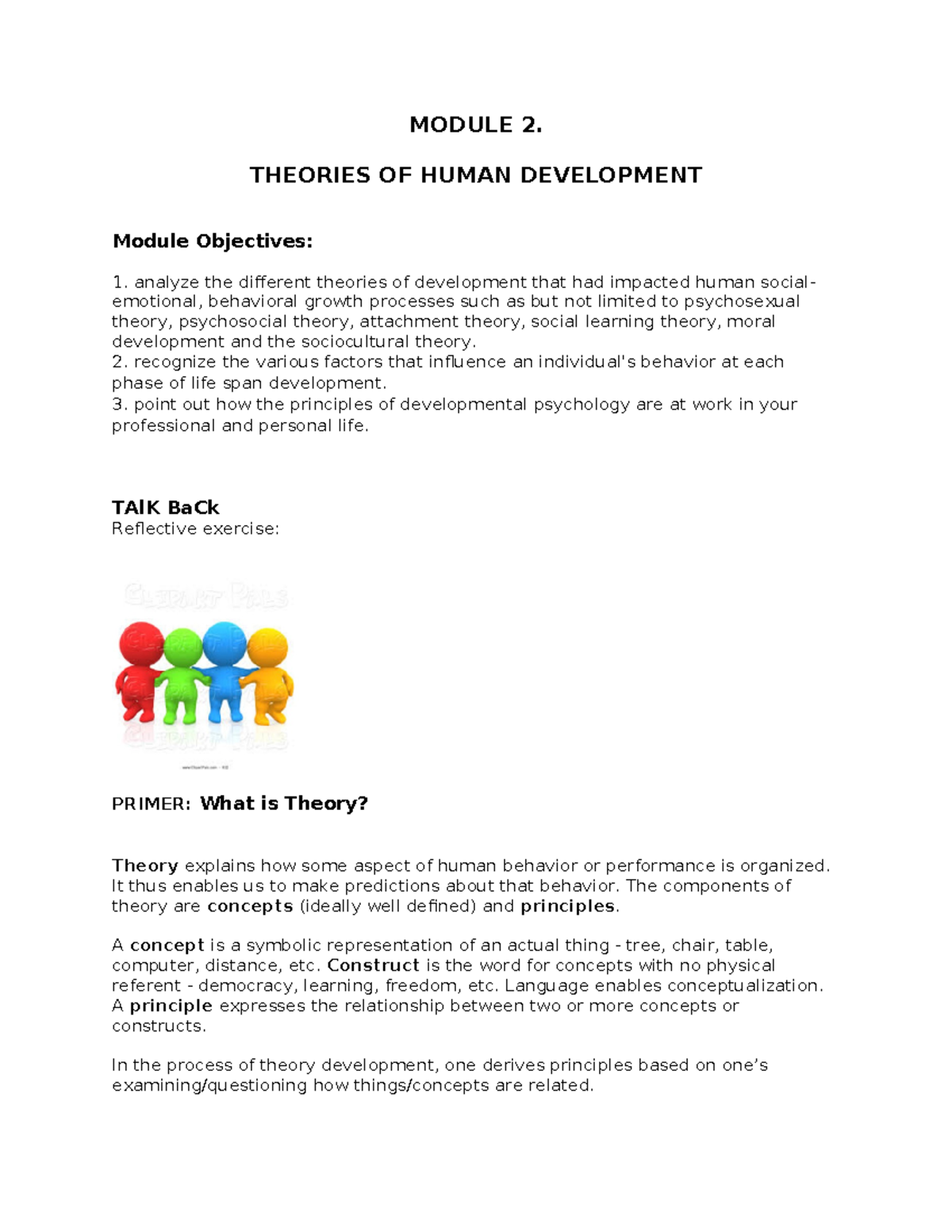 Module 2: Theories of Human Development - Key Concepts and Insights ...