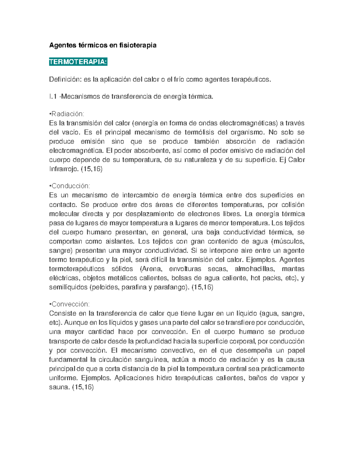 Agentes Térmicos en Fisioterapia: Mecanismos y Aplicaciones Clínicas ...