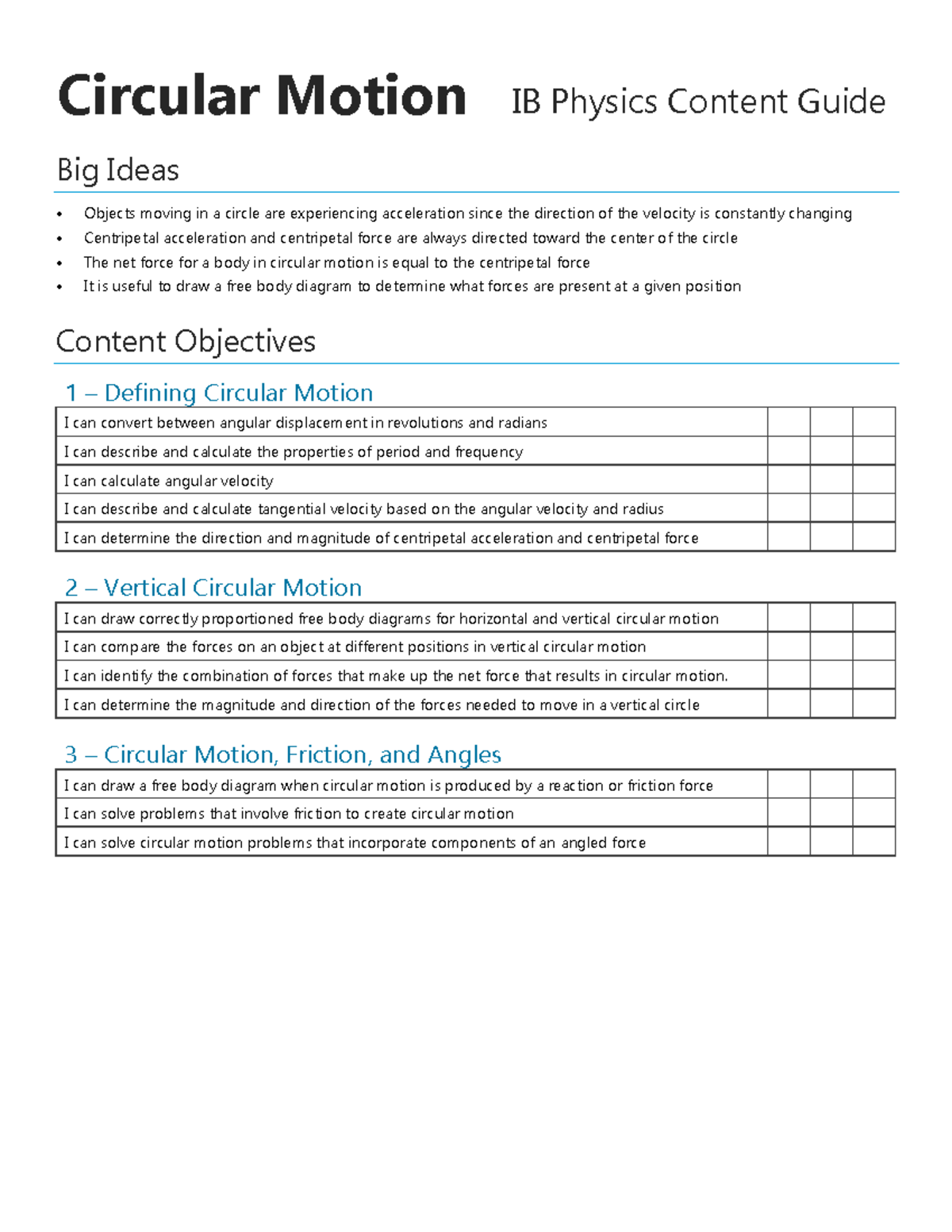Circular motion content guide complete - Circular Motion IB Physics ...