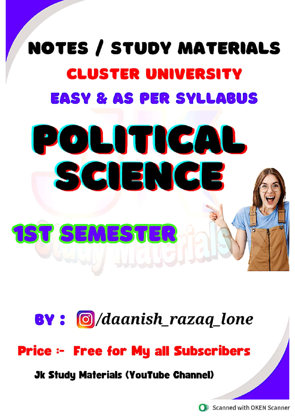 1st Sem Political Science Notes: Comprehensive Study Guide - Studocu