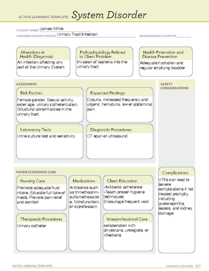 ATI Syste m Disorder;different types of incontinence - ACTIVE LEARNING ...