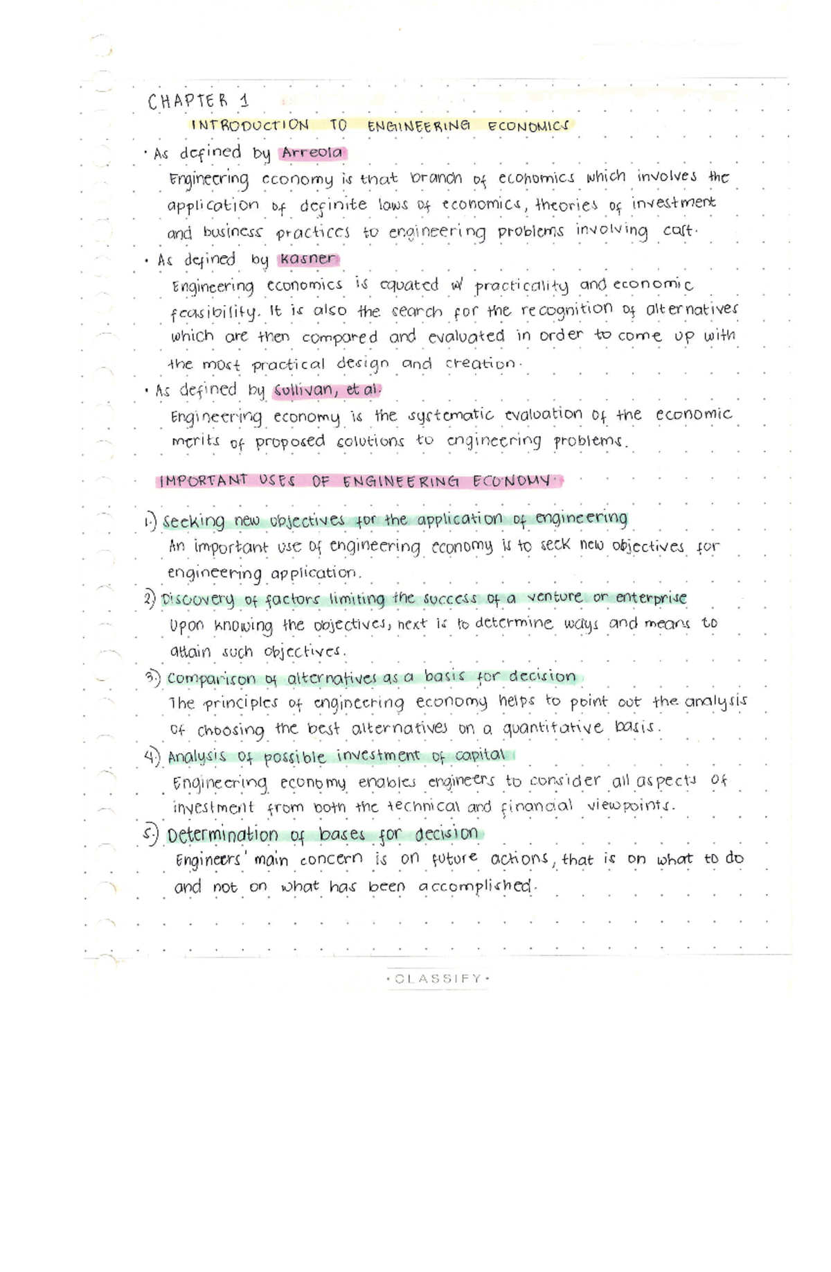 Engineering Economics Notes - Electrical Engineering - Studocu