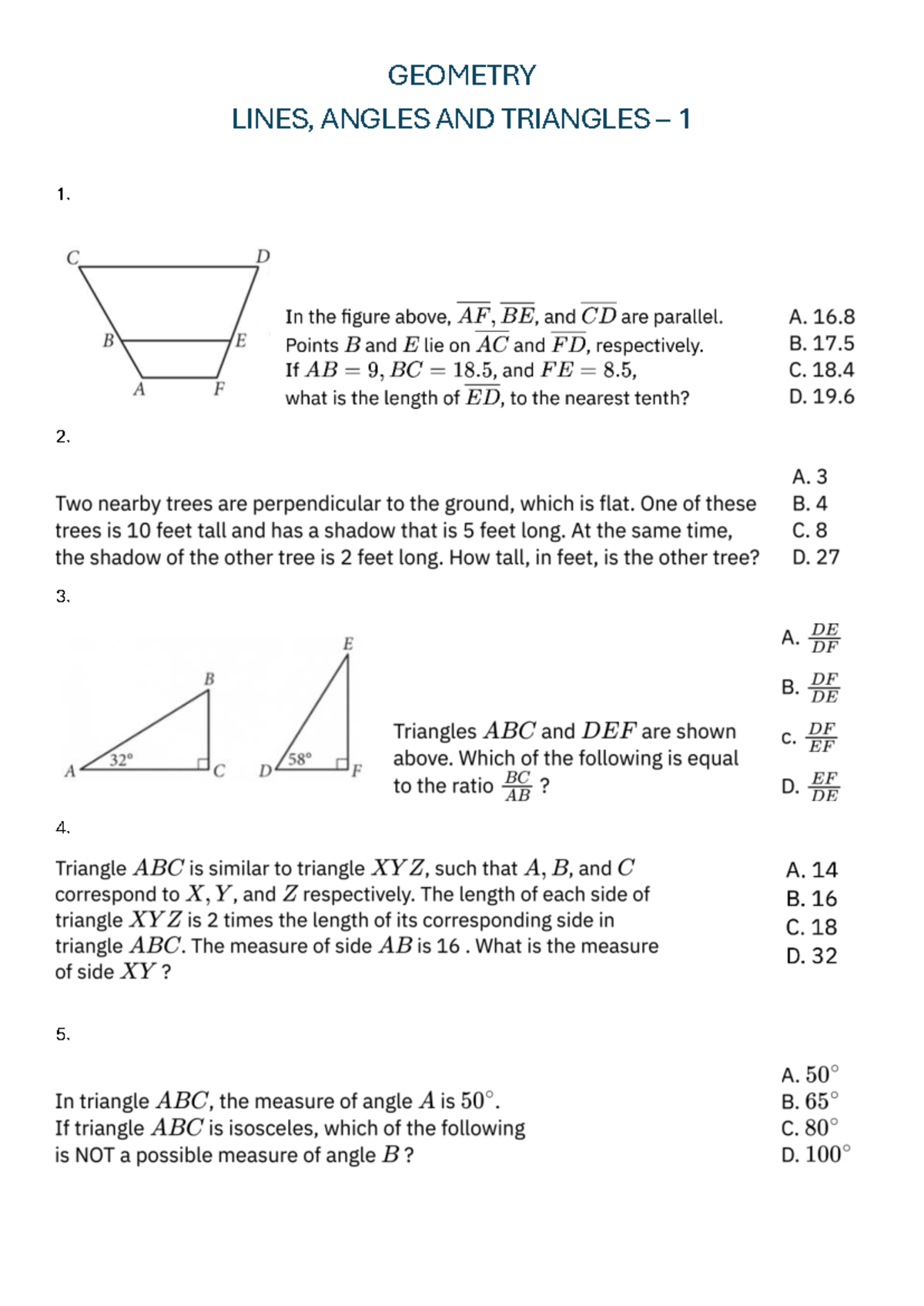 15. lines angles triangles -1 - SCx01 - GEOMETRY LINES, ANGLES AND ...