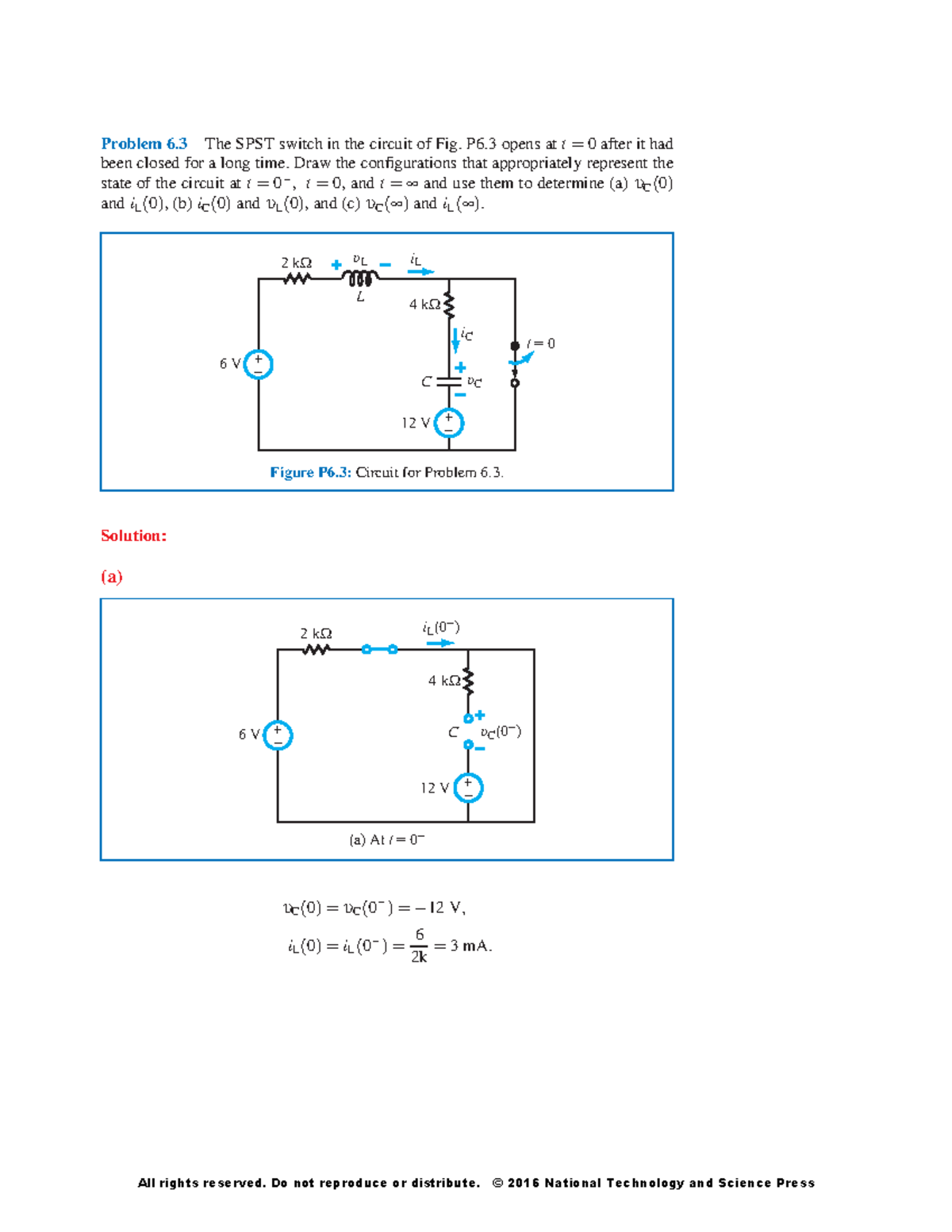 C3-6 - Analysis of SPST Circuit State at t = 0, t = ∞ and Transition - Studocu