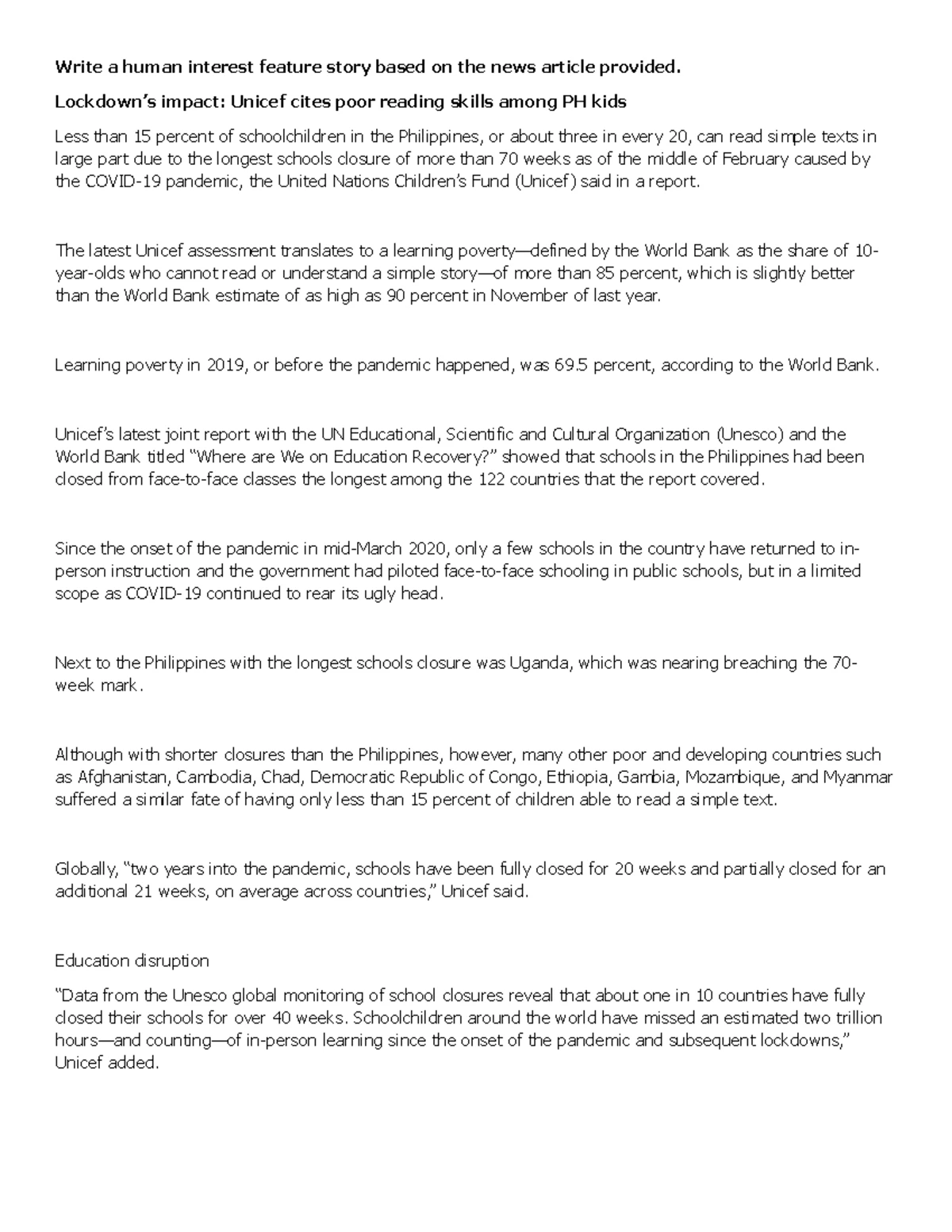 Fact Sheets on News Writing: Filipino-English Insights - Studocu