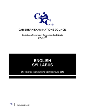 CSEC ENG A Paper 01 General Proficiency Exam Instructions - Jan 2015 ...