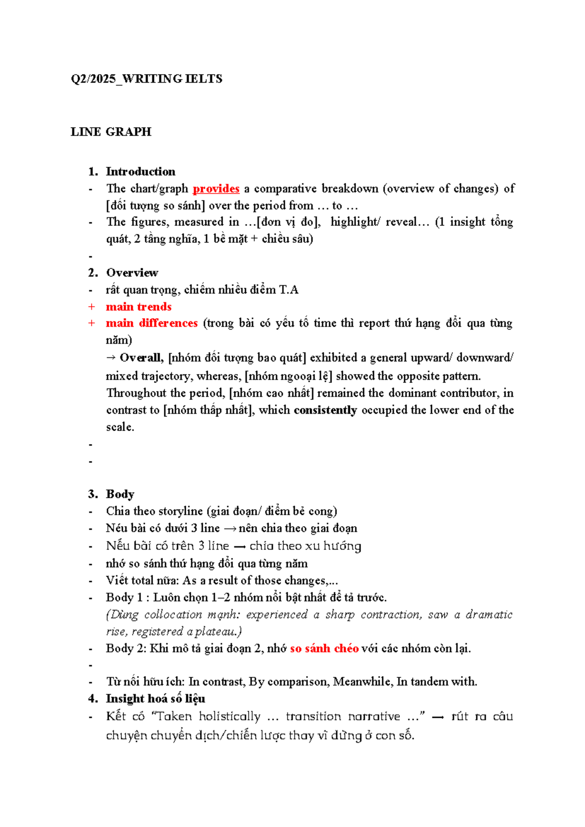 IELTS Writing Task 1: Line Graph Analysis for Q2 2025 - Studocu