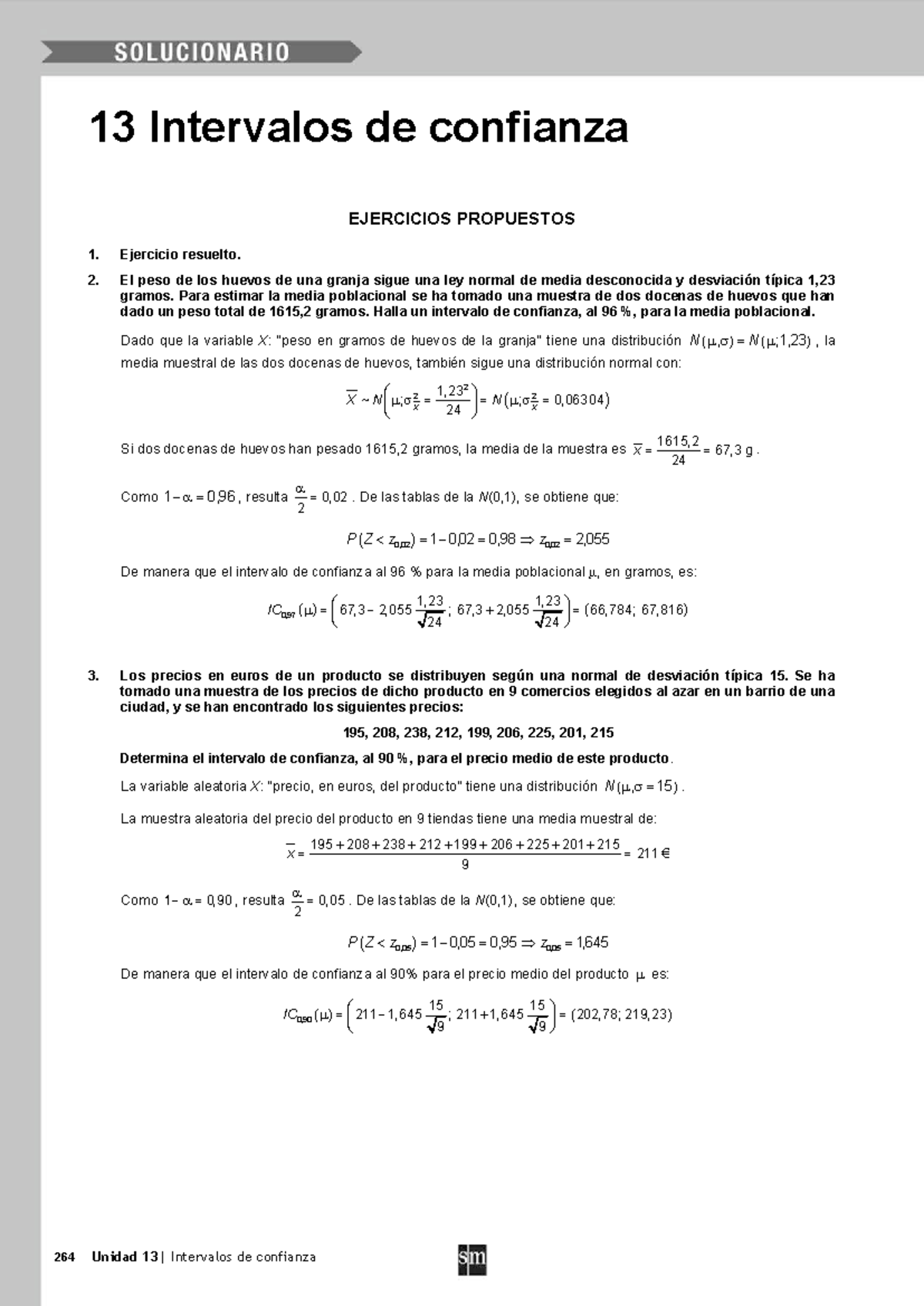 Ejercicios Resueltos sobre Intervalos de Confianza (Unidad 13) - Studocu