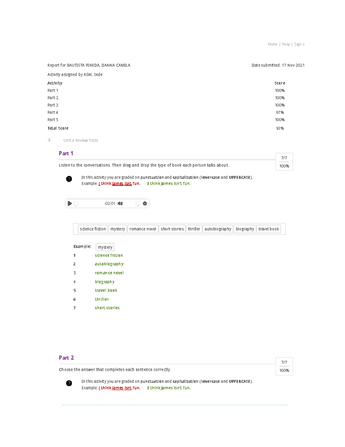 Unit 4 General Test – Mode report – Unit 4 Unit 4 Review Tests – TT ...