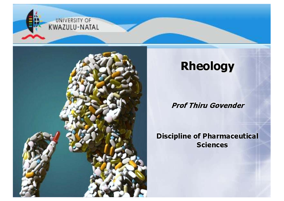 Rheology in Pharmaceutical Sciences: Key Concepts and Applications ...