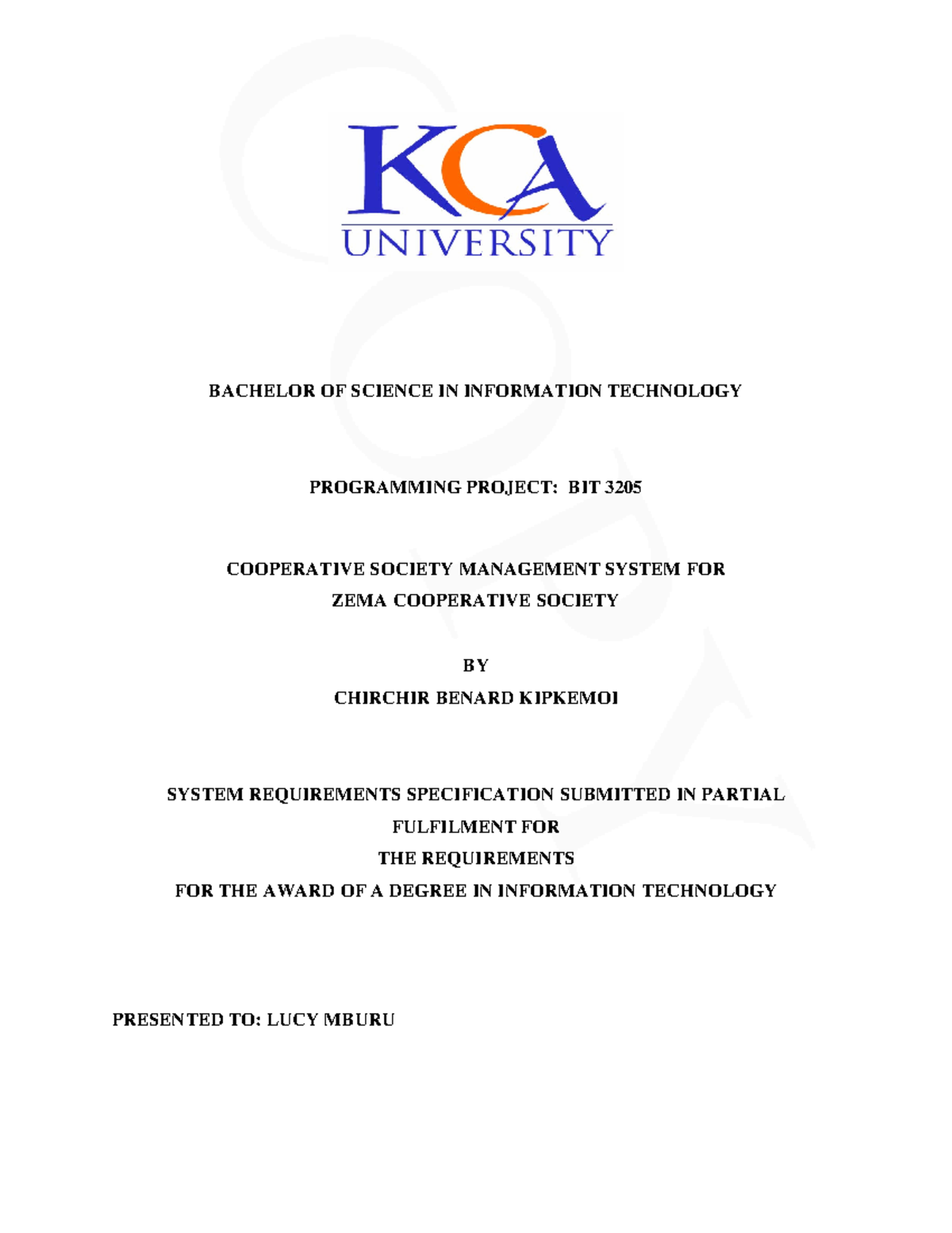 Sample SRS - BACHELOR OF SCIENCE IN INFORMATION TECHNOLOGY PROGRAMMING ...