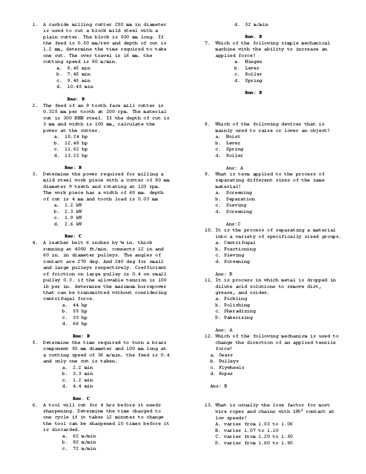 Machine Design Midterm Review: Key Concepts and Problem Solutions - Studocu