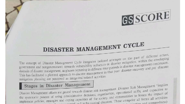 DM Module 2: Understanding the Disaster Management Cycle - Studocu