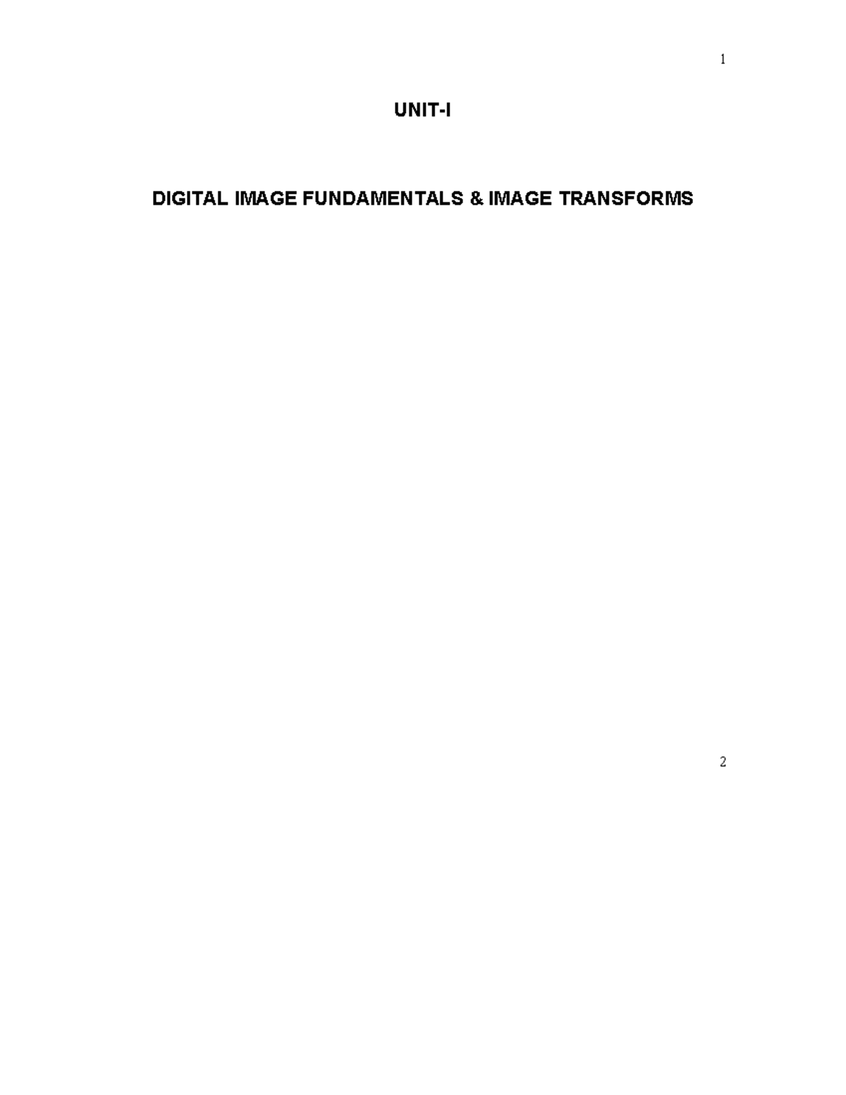 UNIT 1 Notes - Digital Image Processing Fundamentals and Applications ...