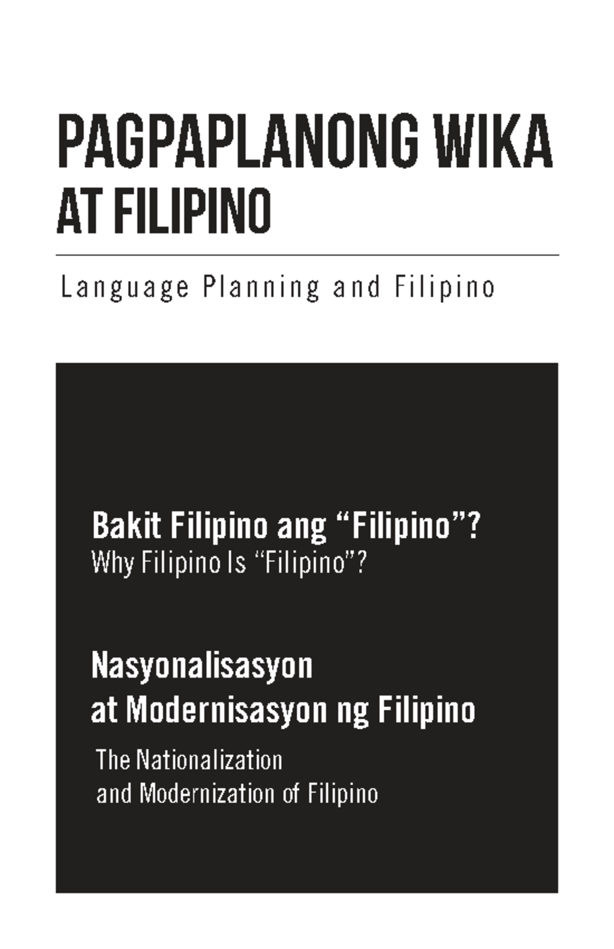 Pagpaplanong Wika at Filipino: Isang Pagsusuri sa Identidad at Kahalagahan - Studocu
