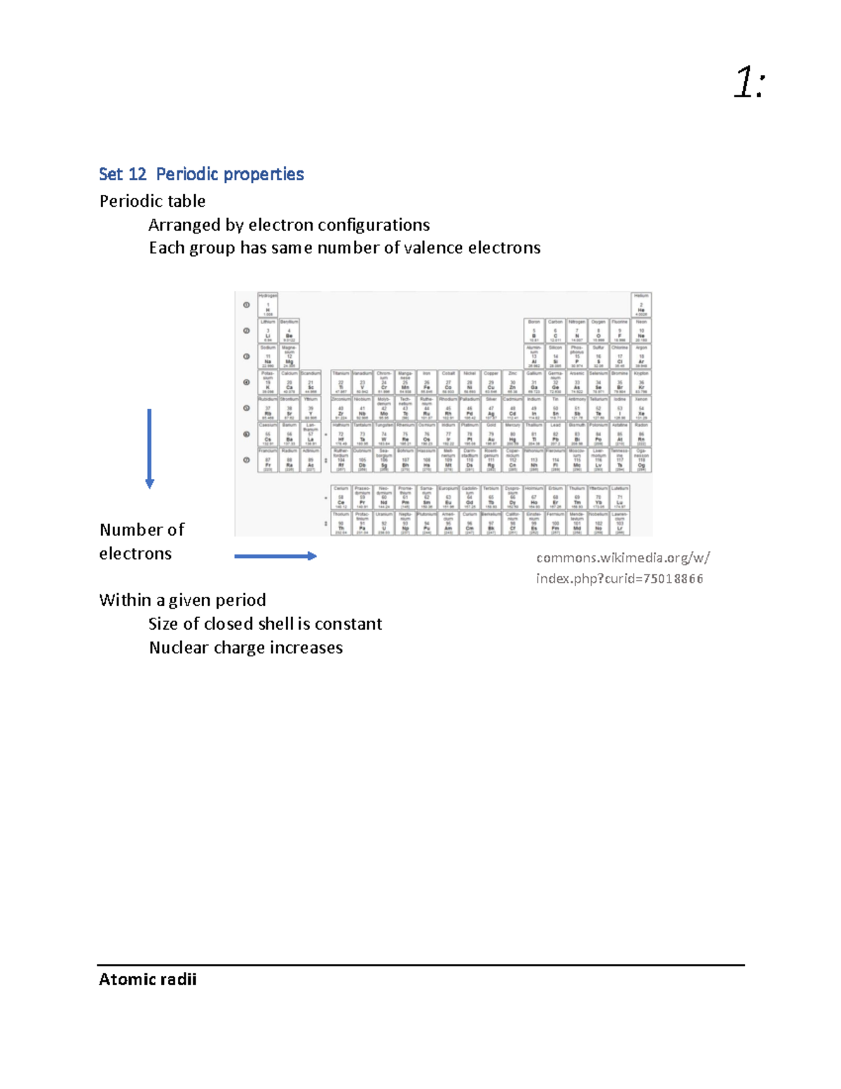 Periodic Properties: Understanding Atomic Structure and Trends (CHEM 101) - Studocu