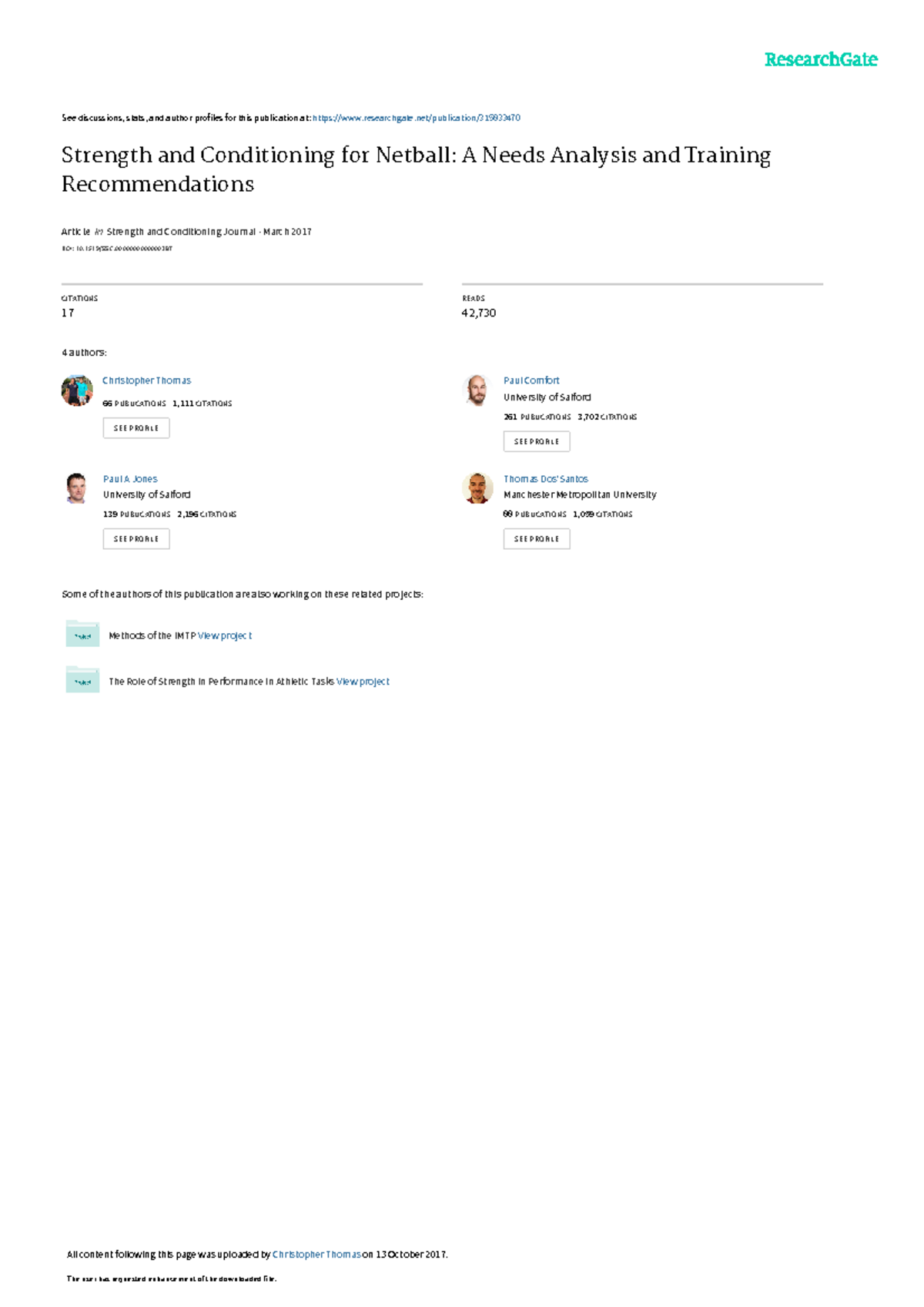 Strength and Conditioning Needs Analysis for Netball: Training Insights ...