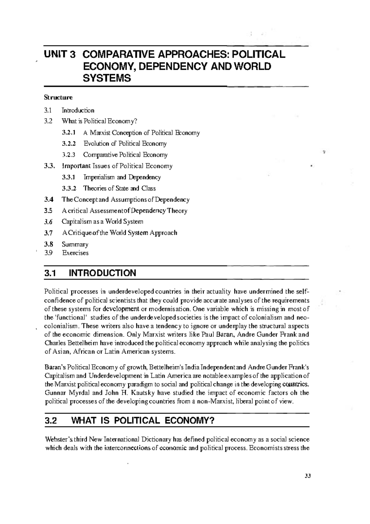 Comparative Political Economy: Insights and Theories - Unit 3 Notes ...