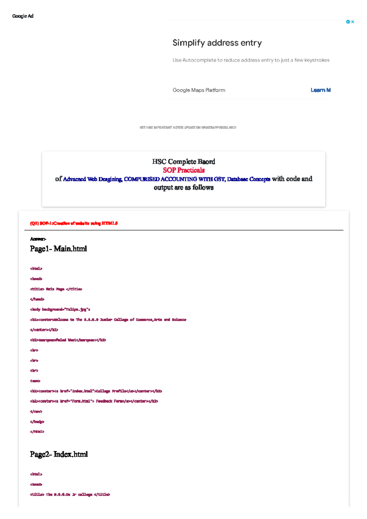 12th IT comm sop solution - Computer Science - Studocu