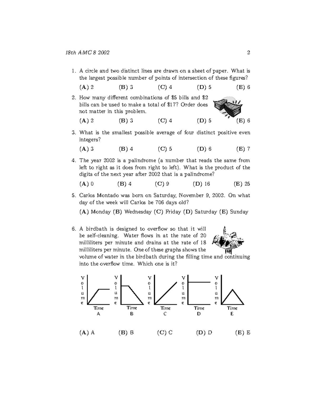 2002 AMC 8 Practice Problems and Solutions - Studocu