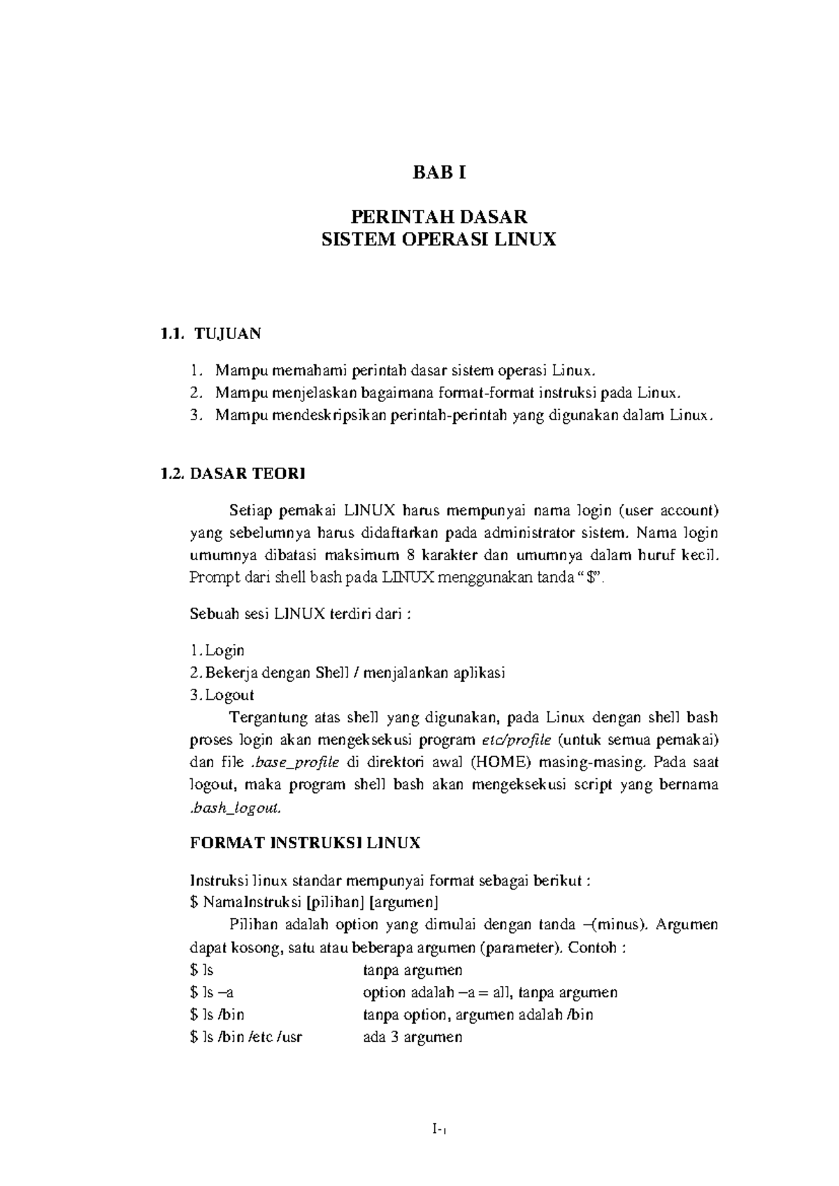Laporan Praktikum: Perintah Dasar dalam Sistem Operasi Linux (Kelas OS) - Studocu