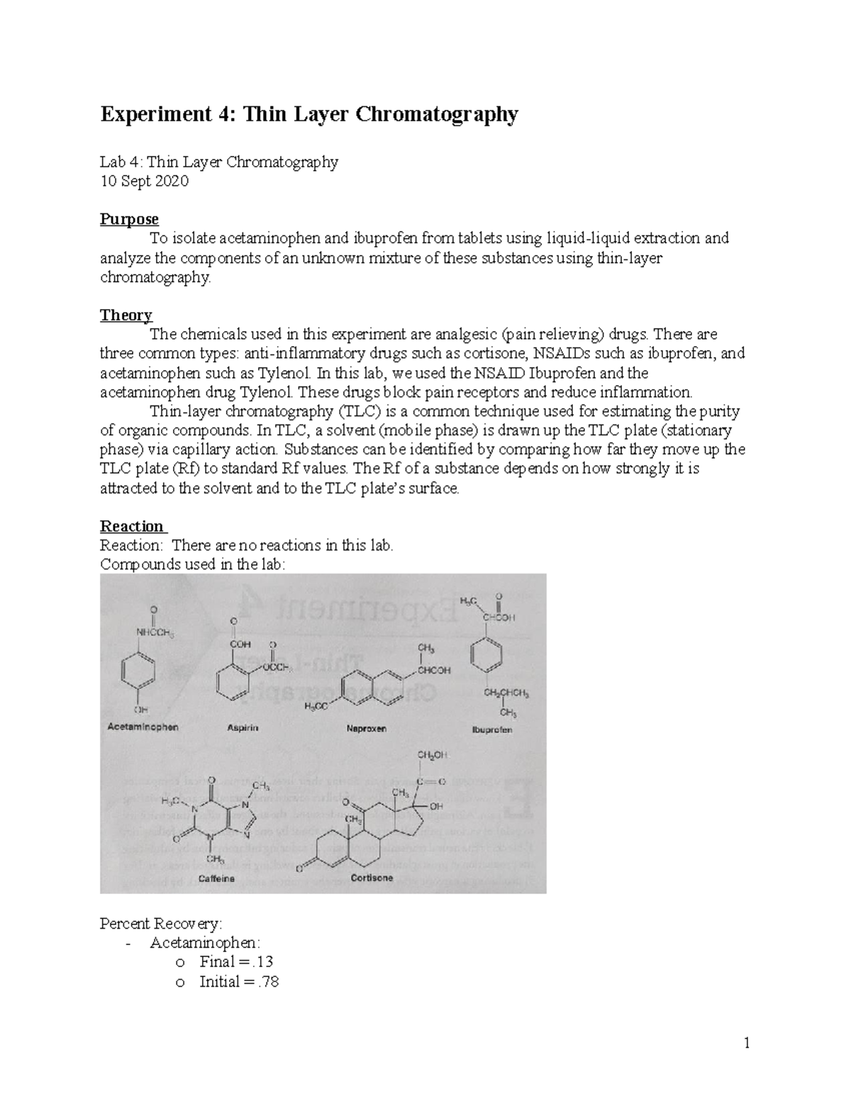 Chem253 Lab 4: Insights on Thin Layer Chromatography Techniques - Studocu