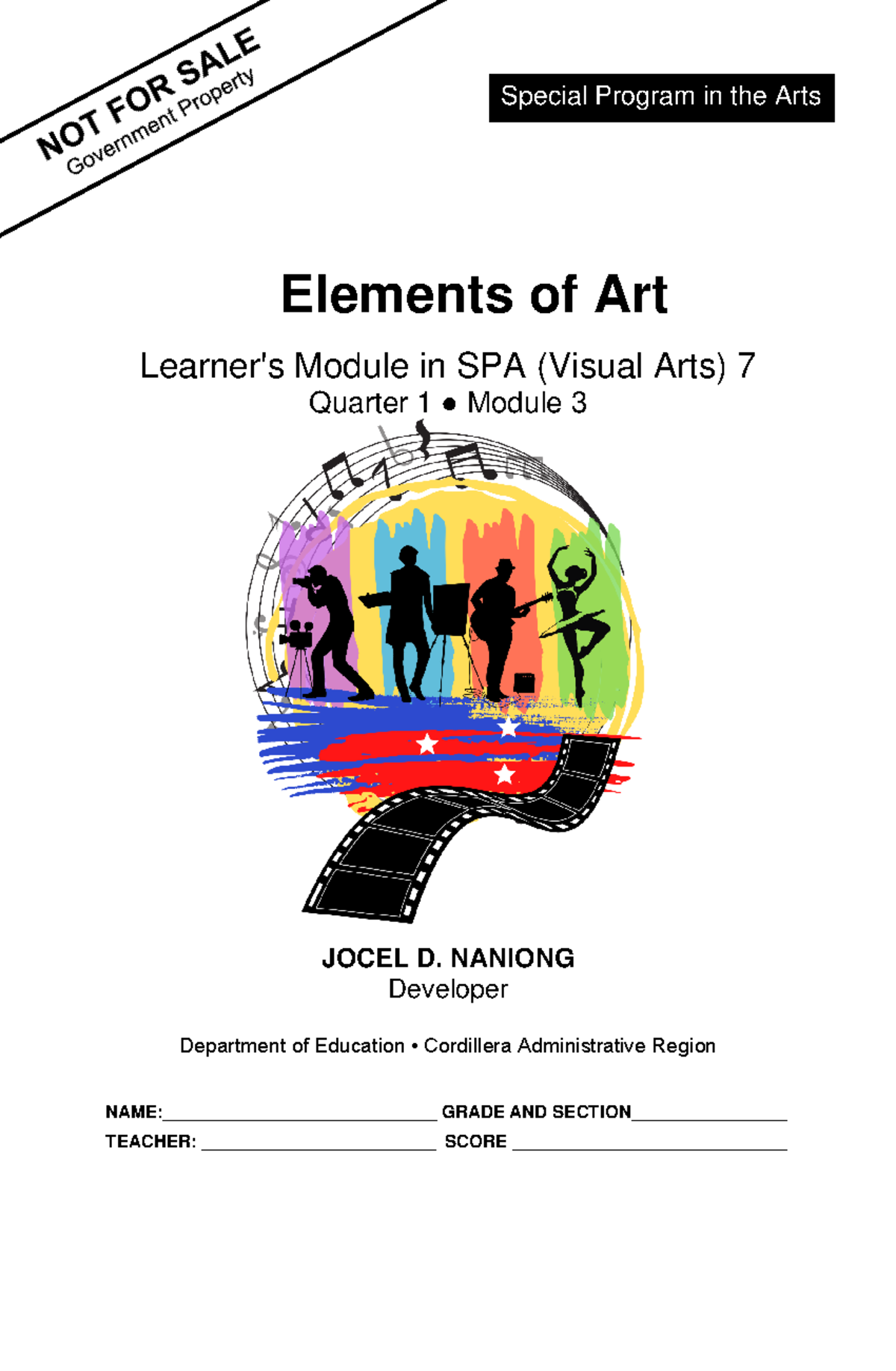 Elements of Art: Learner's Module for SPA (Visual Arts) 7 Q1 M3 - Studocu