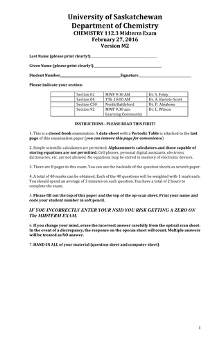 SCH3U - Unit 4 - Homework 202122 - SCH3U – Unit 4 | 1 of 2 SCH3U UNIT 4 ...