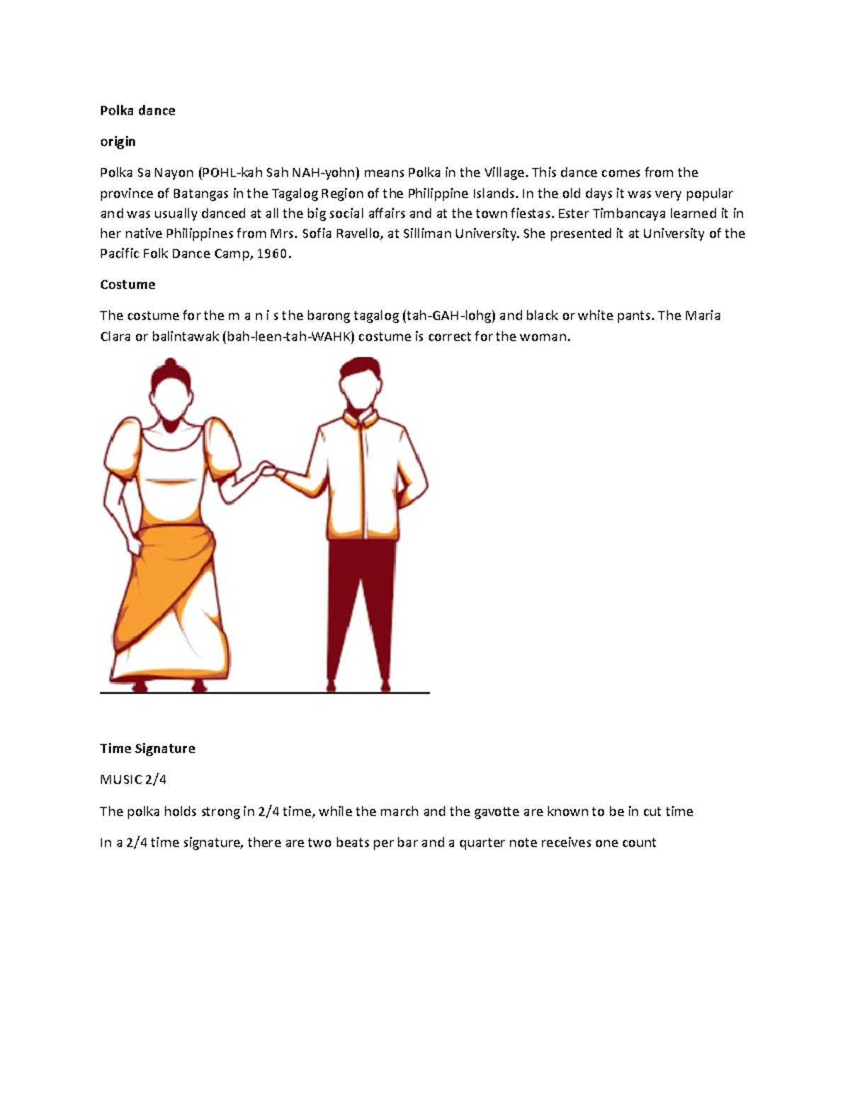 Polka Dance (POHL-kah) - A Traditional Filipino Dance Guide - Studocu