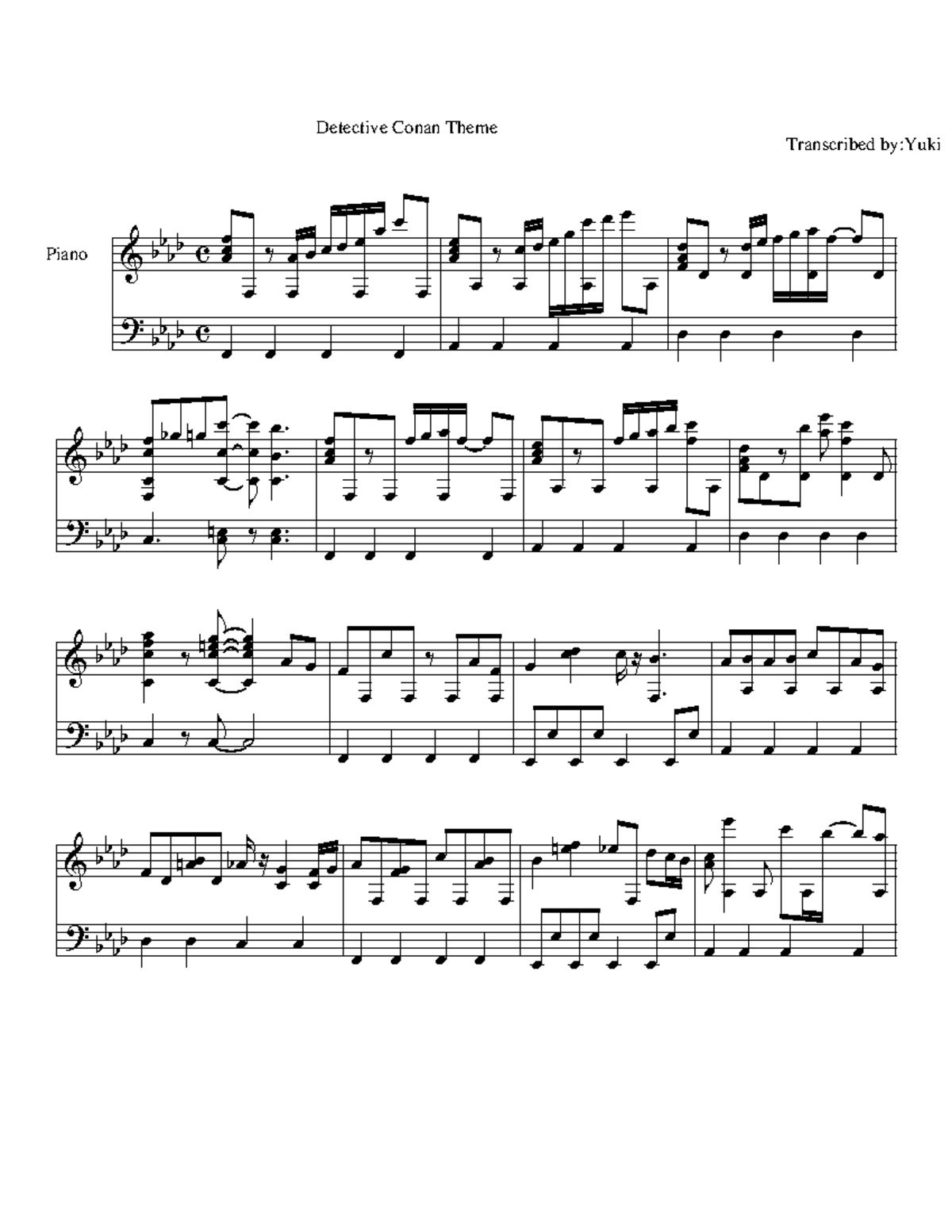 Detective Conan Theme Piano Transcription - Final Exam Notes - Studocu