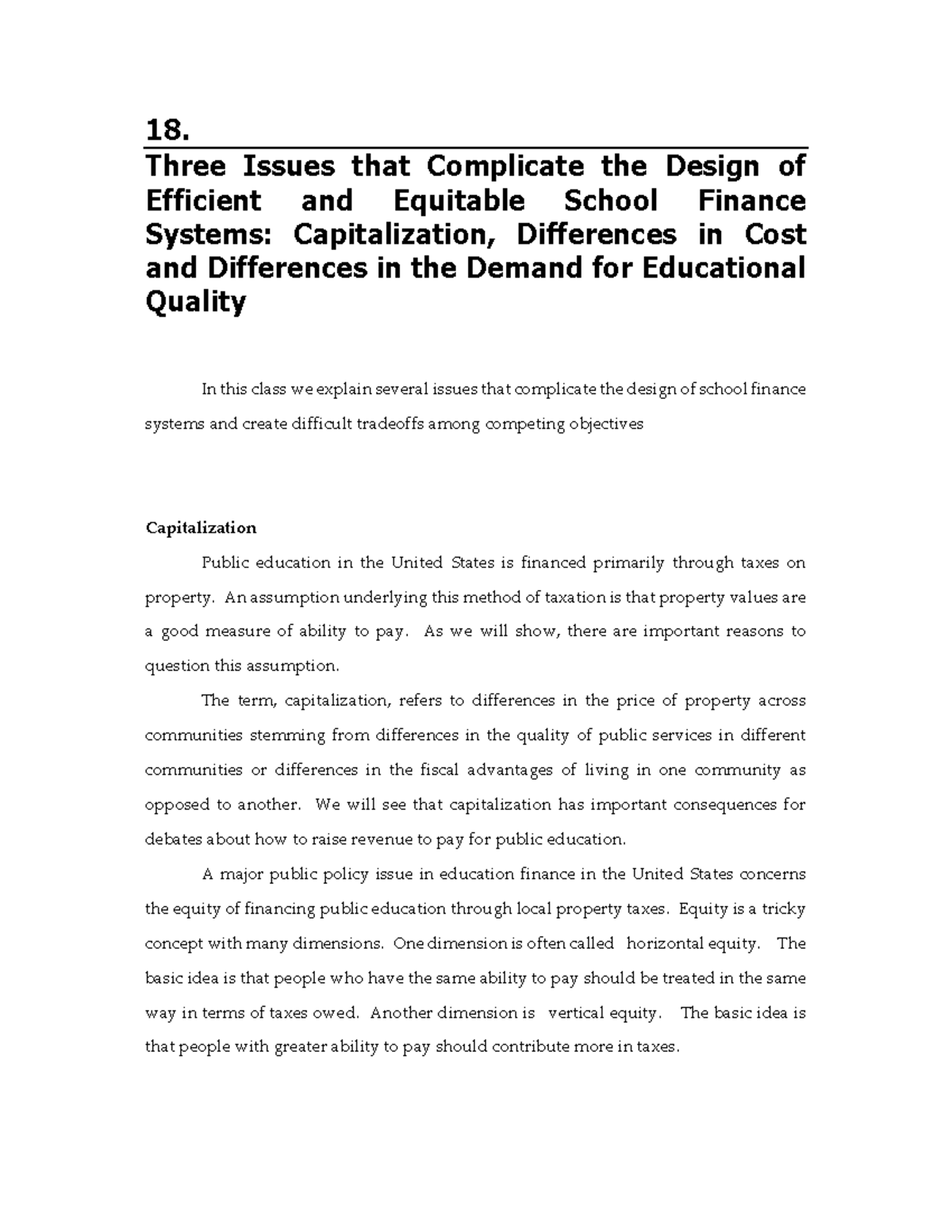 Notes A205 S25: Three issues complicating school finance systems - Studocu