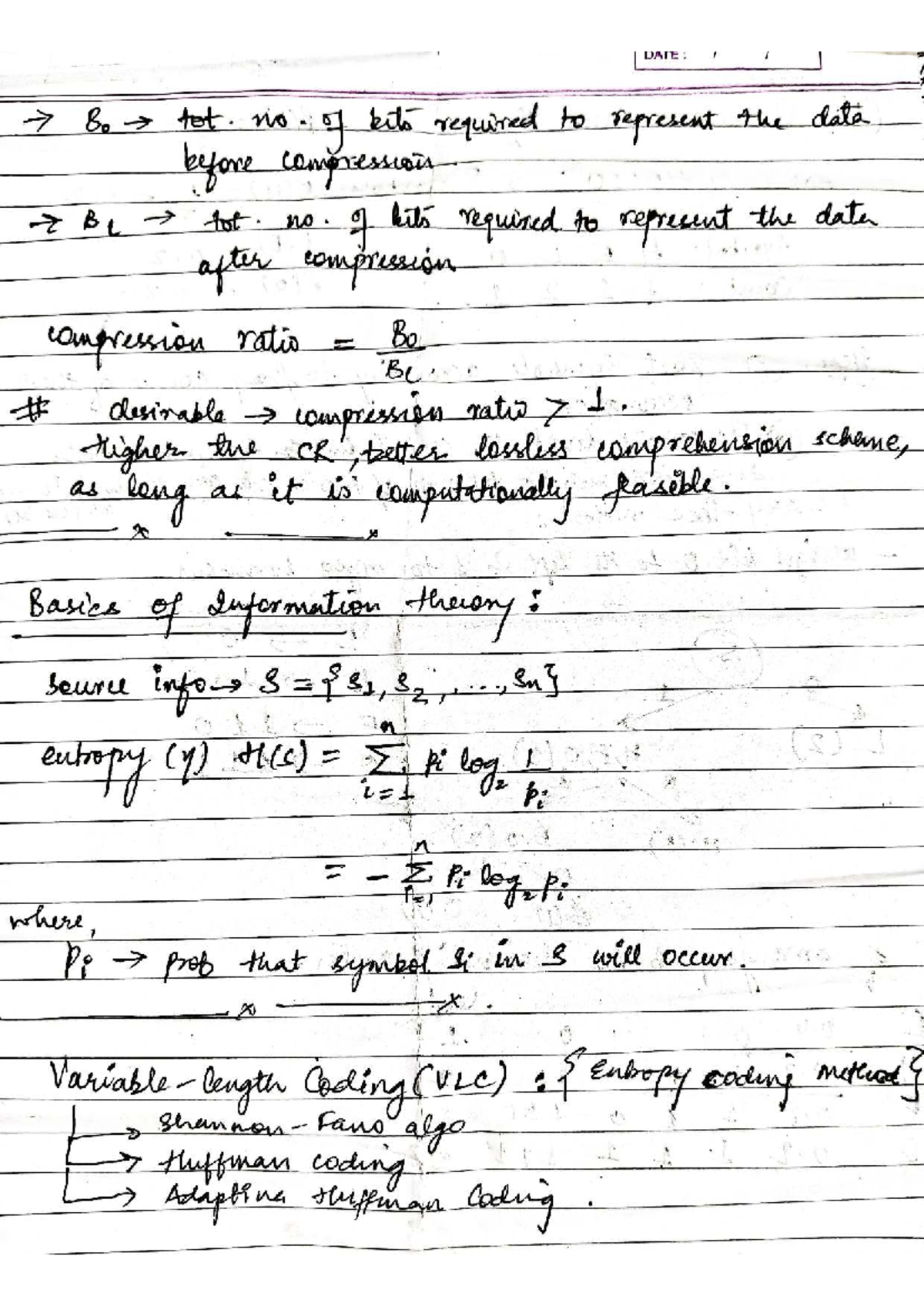 Document 13 - Notes on Compression Techniques and Information Theory ...