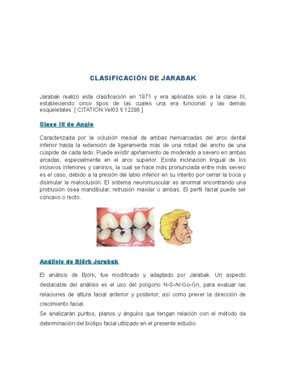 CLASIFICACIÓN DE JARABAK - Apuntes de Ortodoncia 2023 - Studocu
