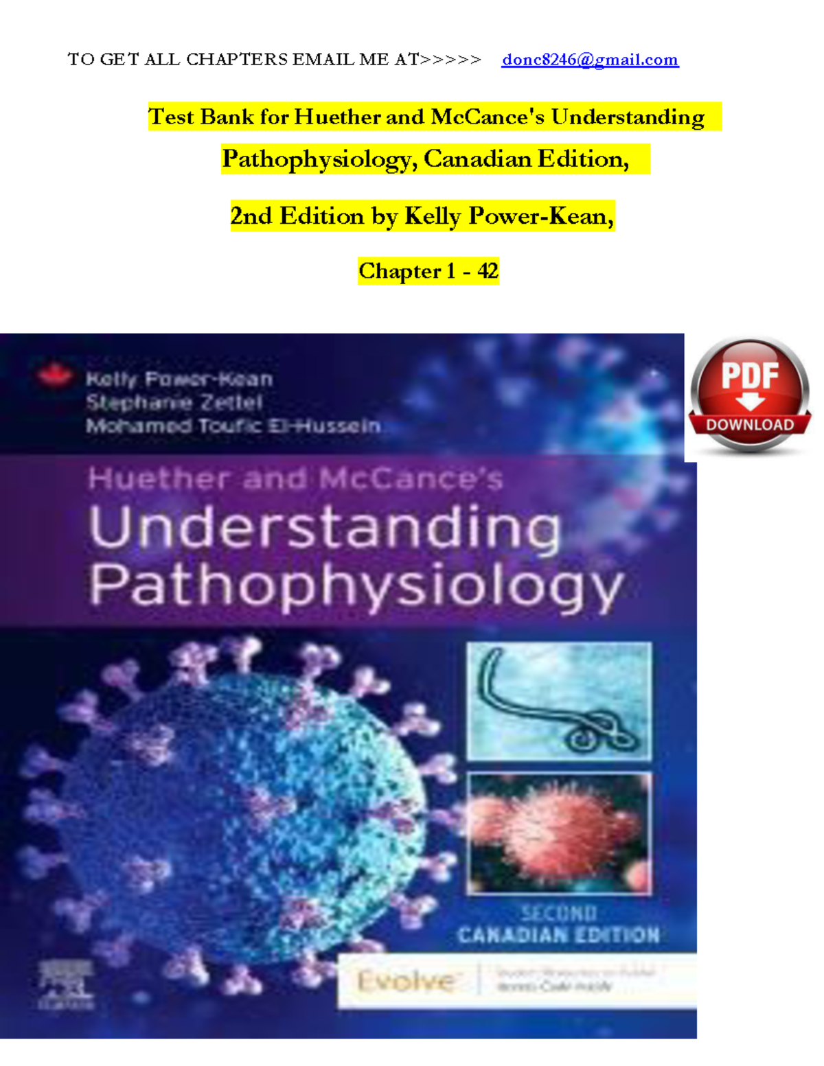 Test Bank for Huether & McCance's Understanding Pathophysiology (2nd Ed ...