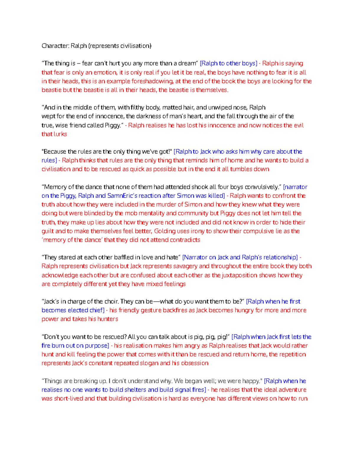 Lord of the Flies Simon Quotes + Analysis - Character: Simon ...