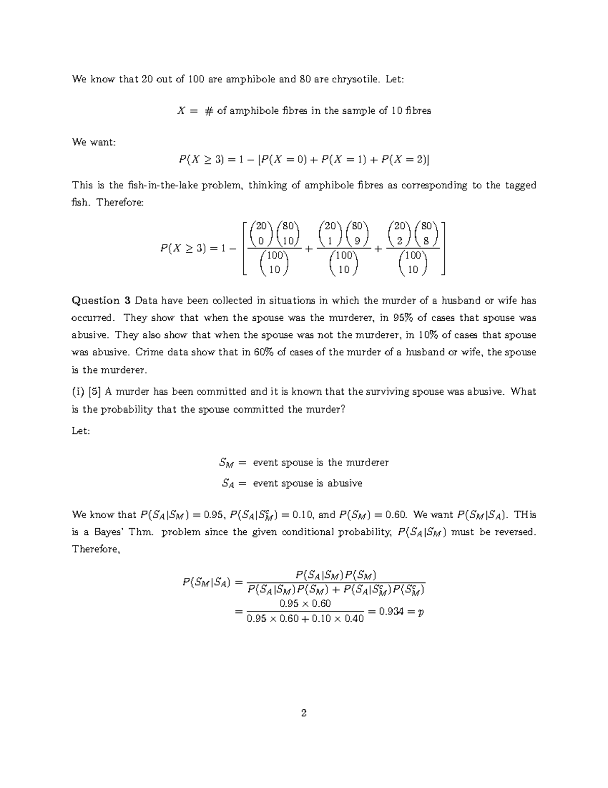 Probability And Statistics Exercises 323 Studocu