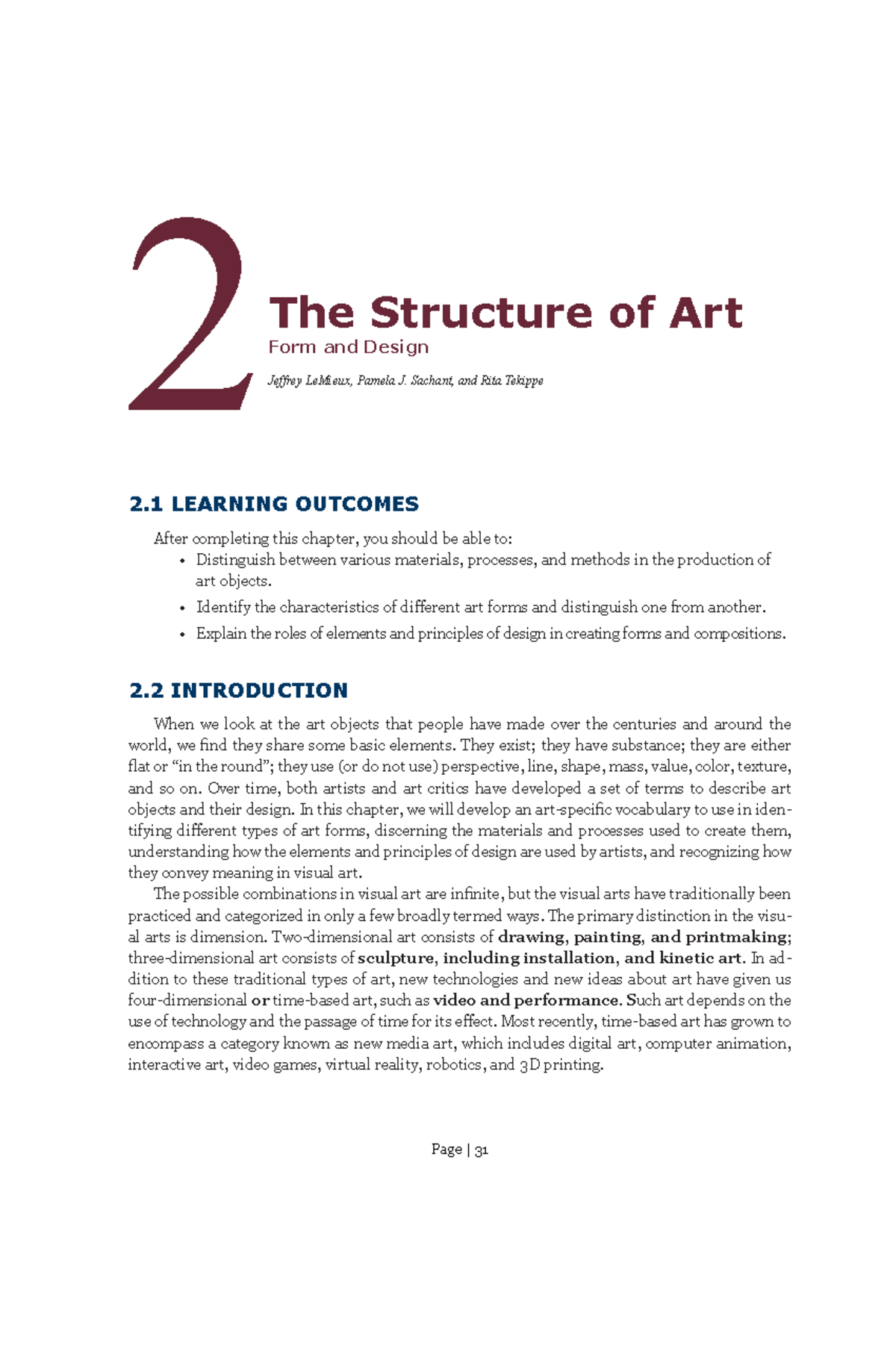 Art Forms: Structure of Art in Art Appreciation (pp 31-48) - Studocu
