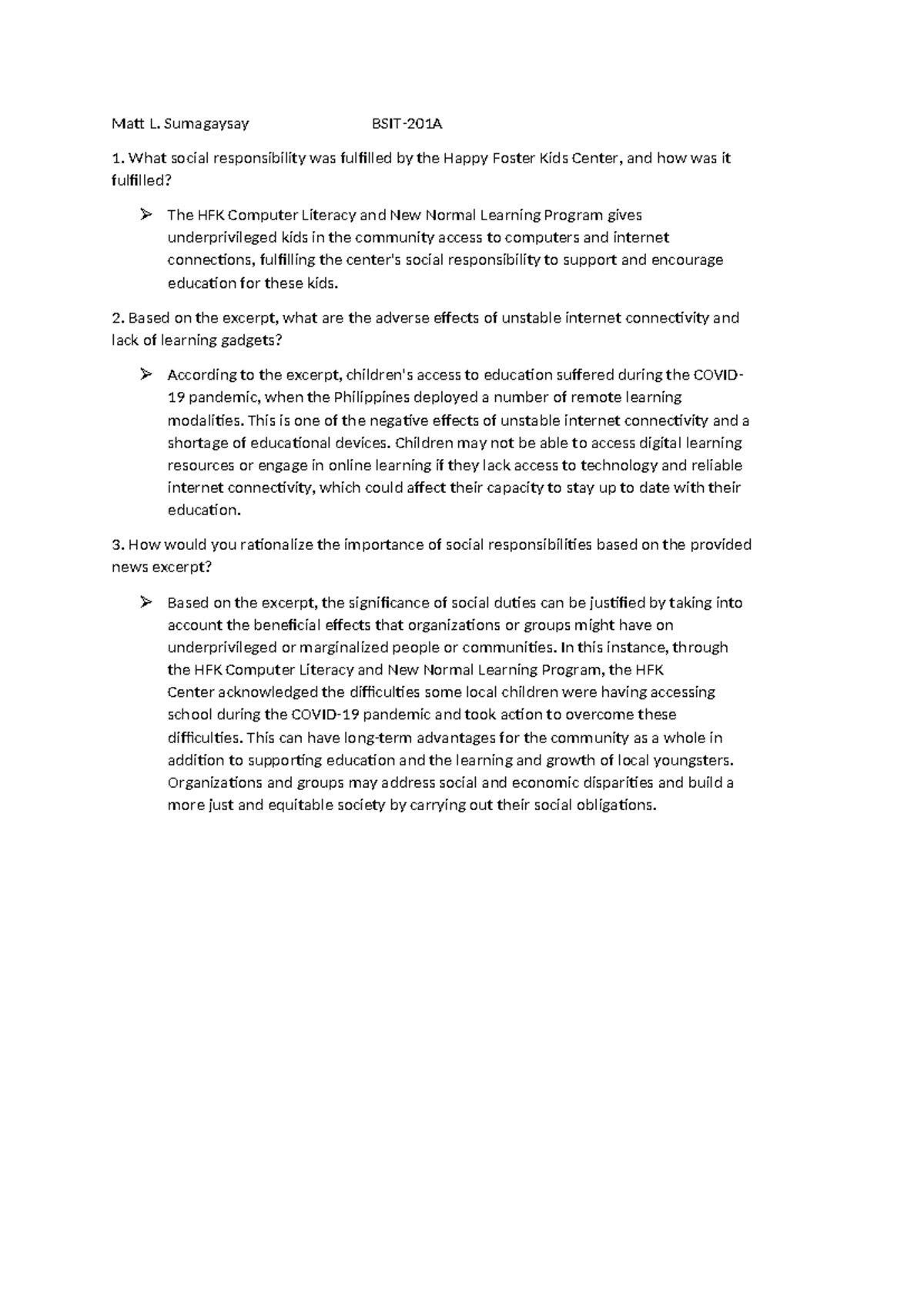 07 Activity 1 - GOODLUCK - Matt L. Sumagaysay BSIT-201A What social ...