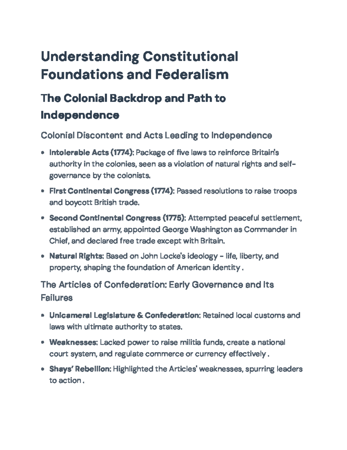 Understanding U.S. Constitutional Foundations and Federalism Dynamics ...