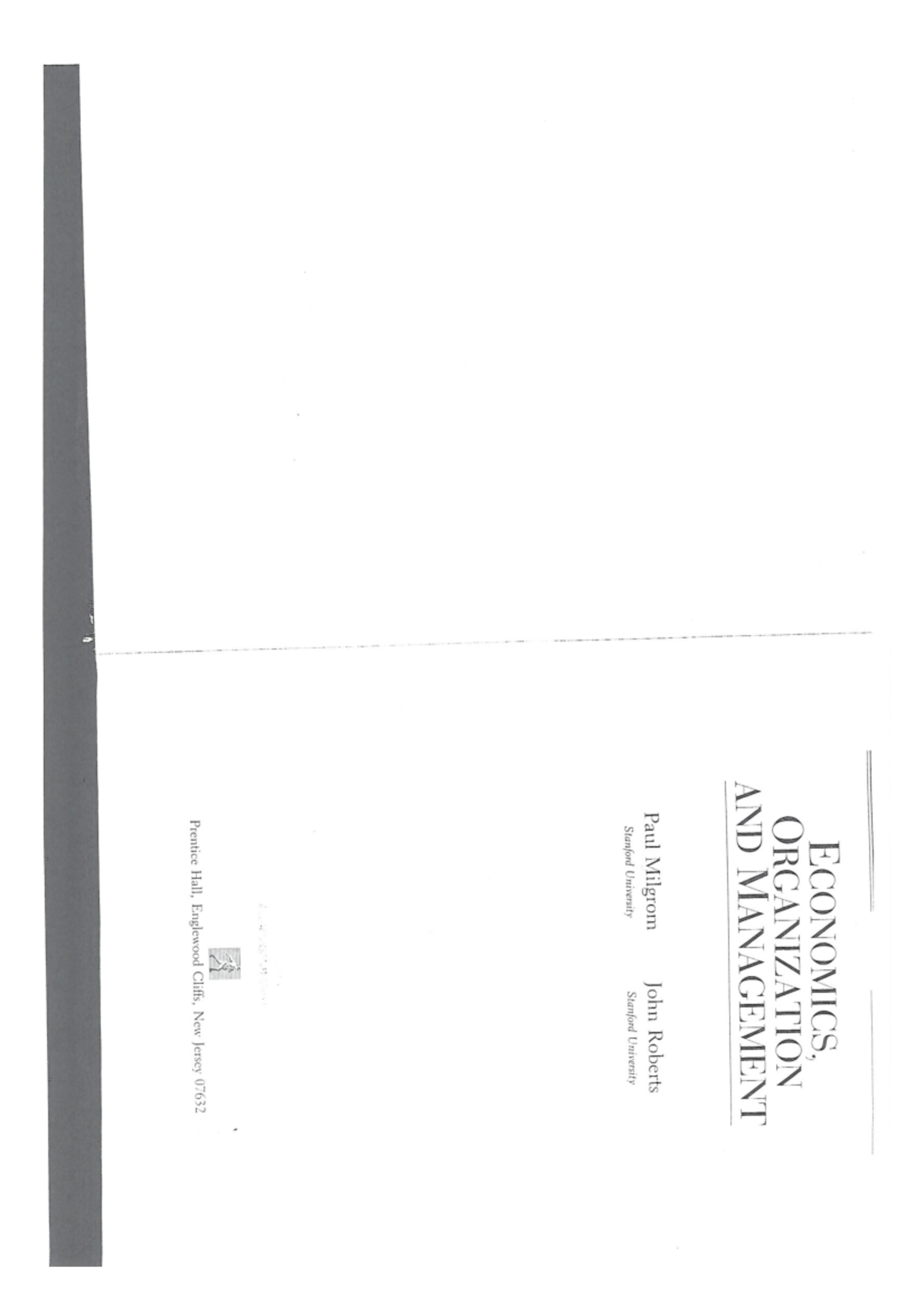 Revised Title: ECON 101: Milgrom & Roberts Ch. 6 - Overview of Moral ...