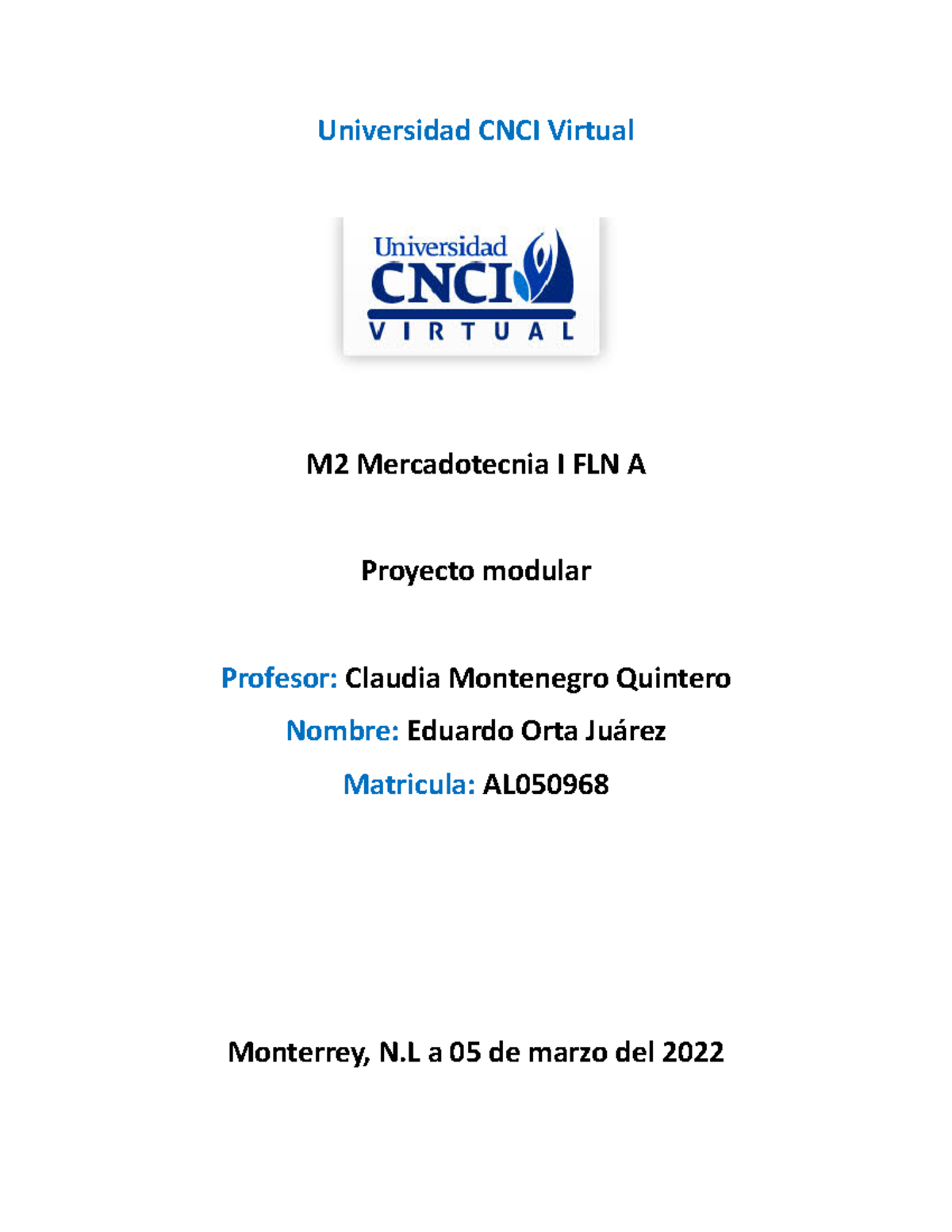 Proyecto Modular de Mercadotecnia I: Análisis de Coca-Cola - Studocu