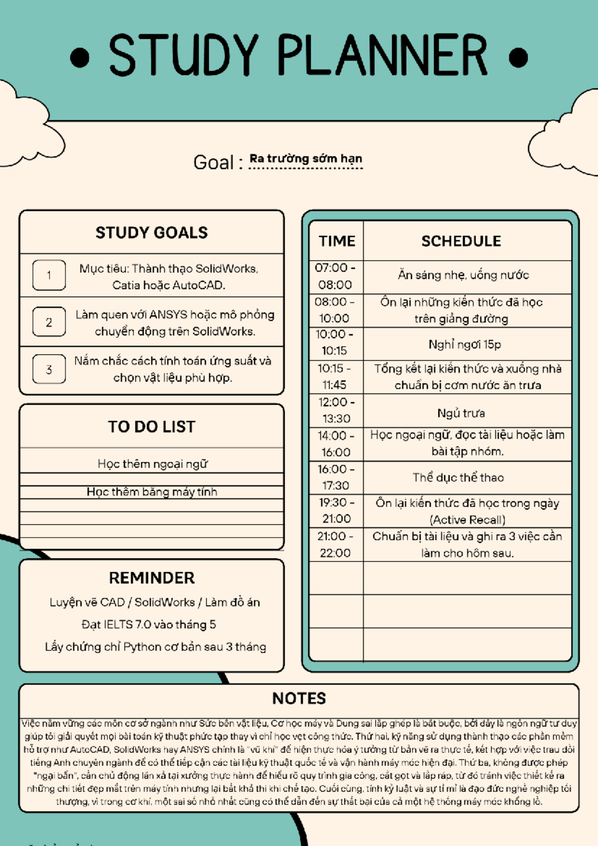 STUDY PLANNER: SolidWorks & CAD Skills Development Plan - Studocu