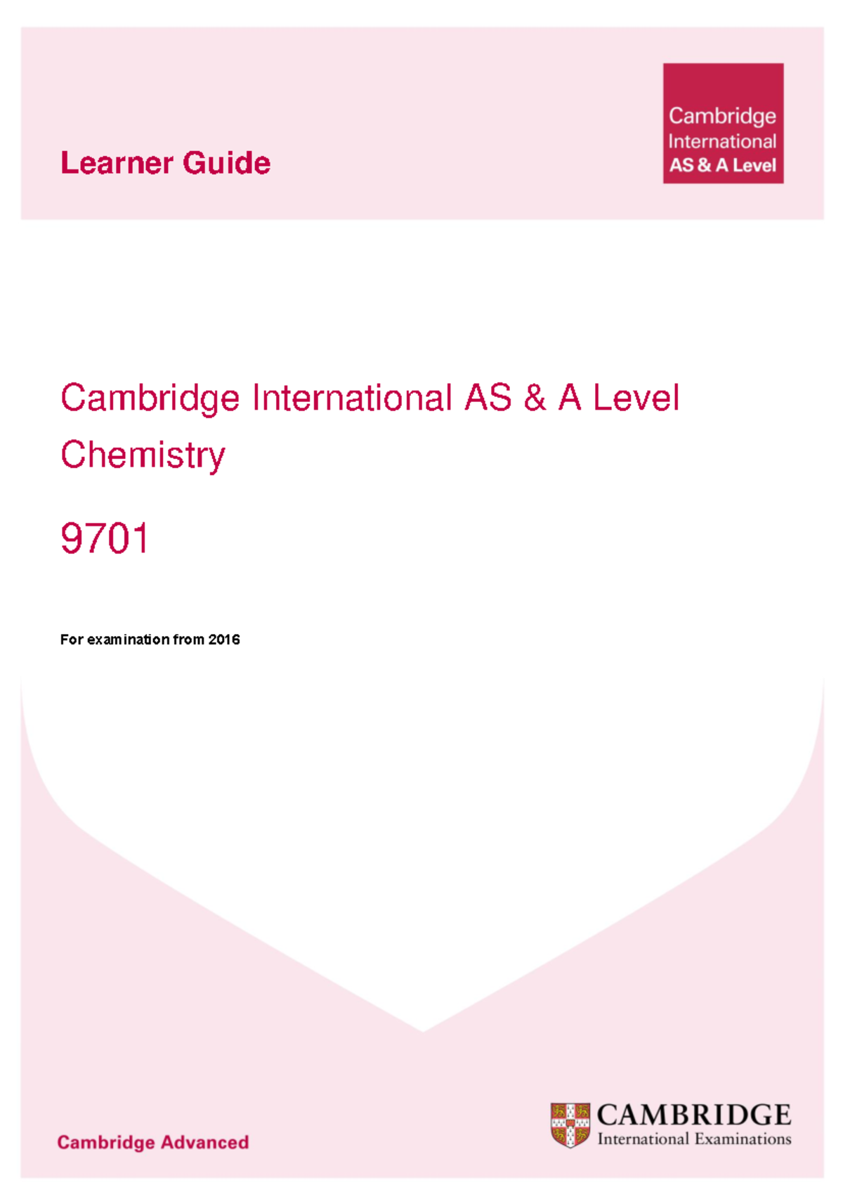 Cambridge International AS & A Level Chemistry 9701 Learner's Guide ...