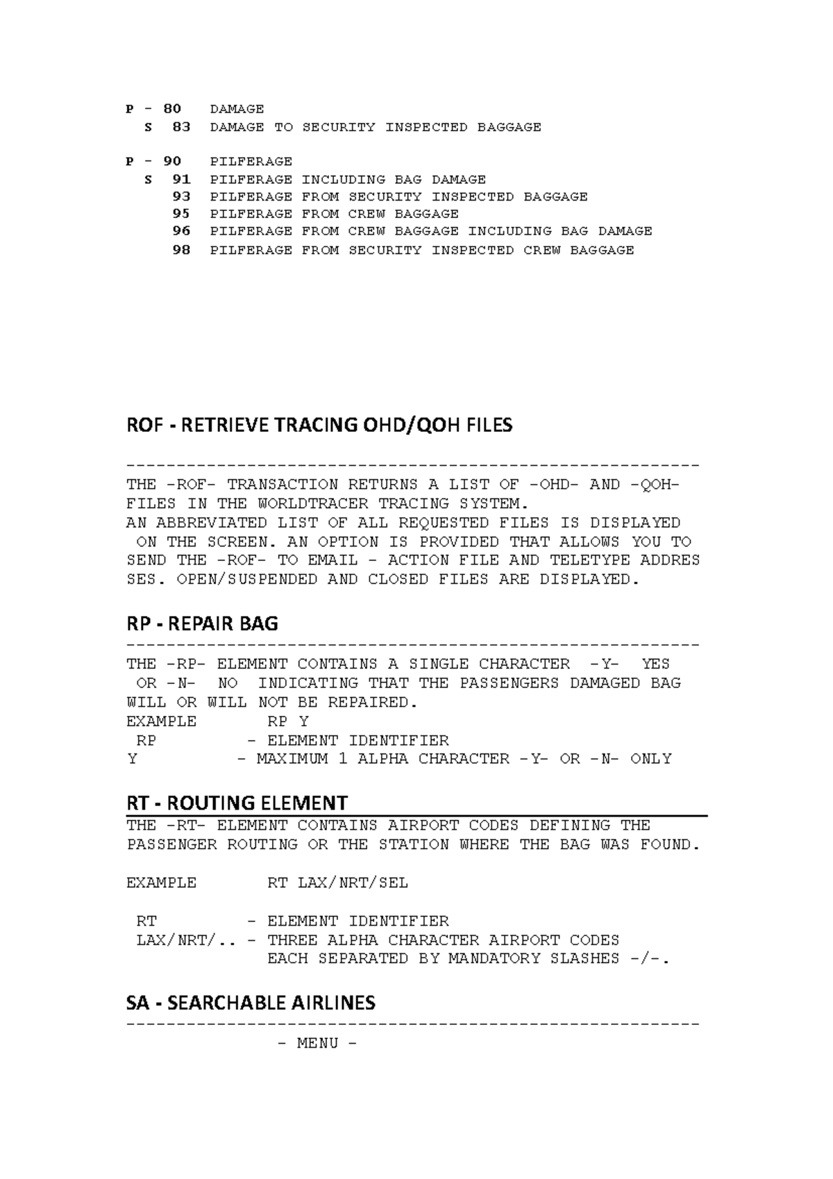 Tra d 5 - world tracer glossary mostly contains expansion from ...