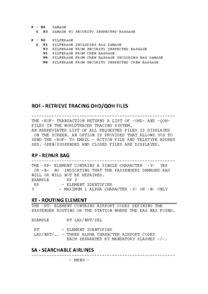 Worldtracer Glossary for mostly mandatory elements - WORLDTRACER ...