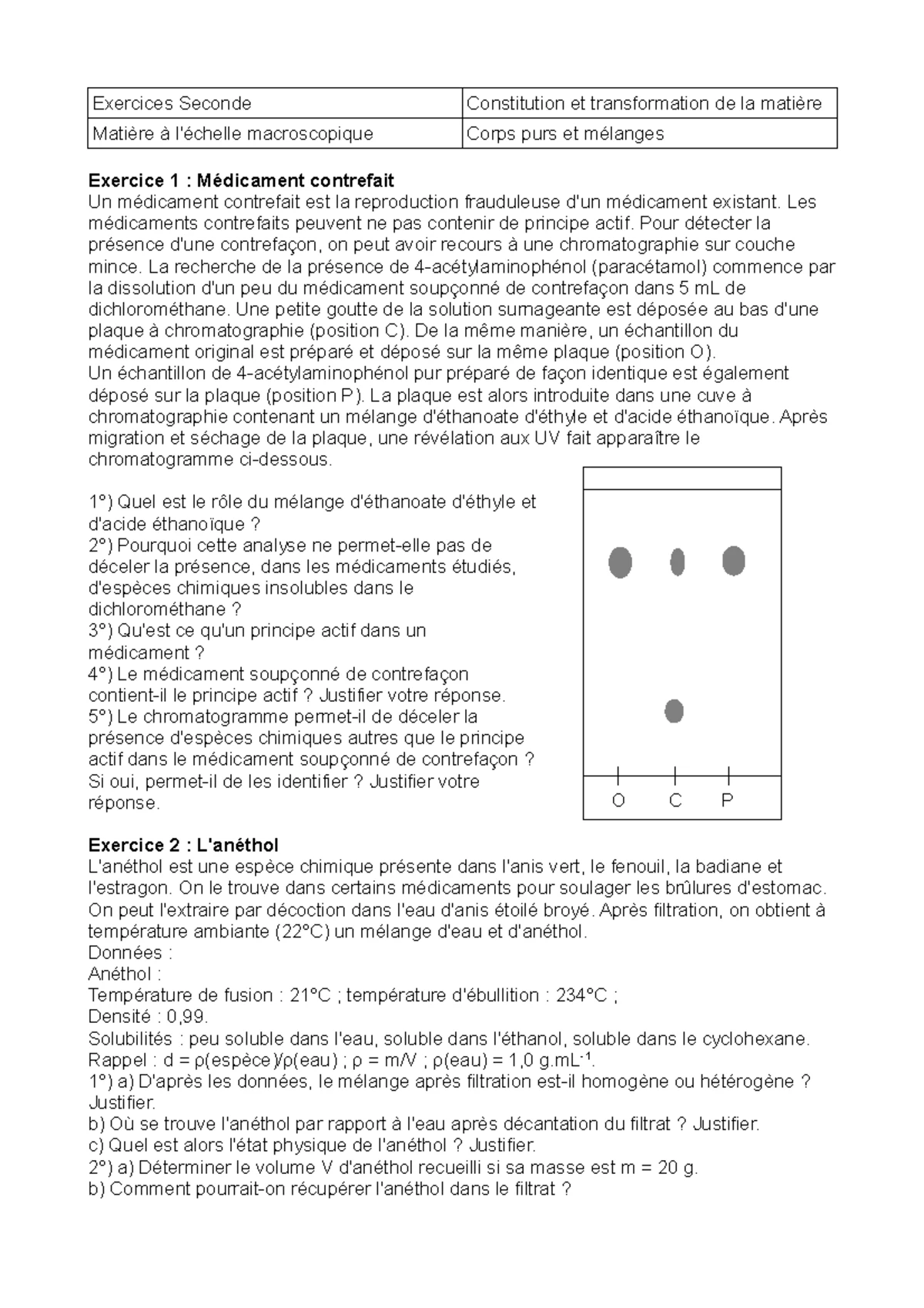 Fiche de révision sur la Masse et le Volume - 5ème Année - Studocu