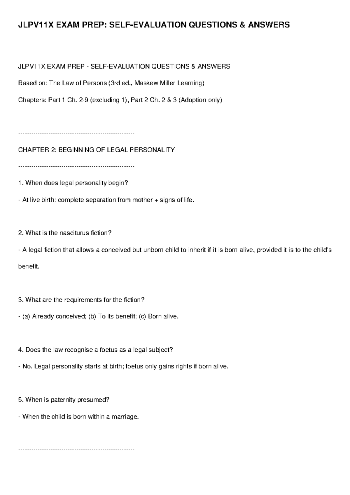 JLPV11X EXAM PREP: SELF EVALUATION ANSWERS - Studocu